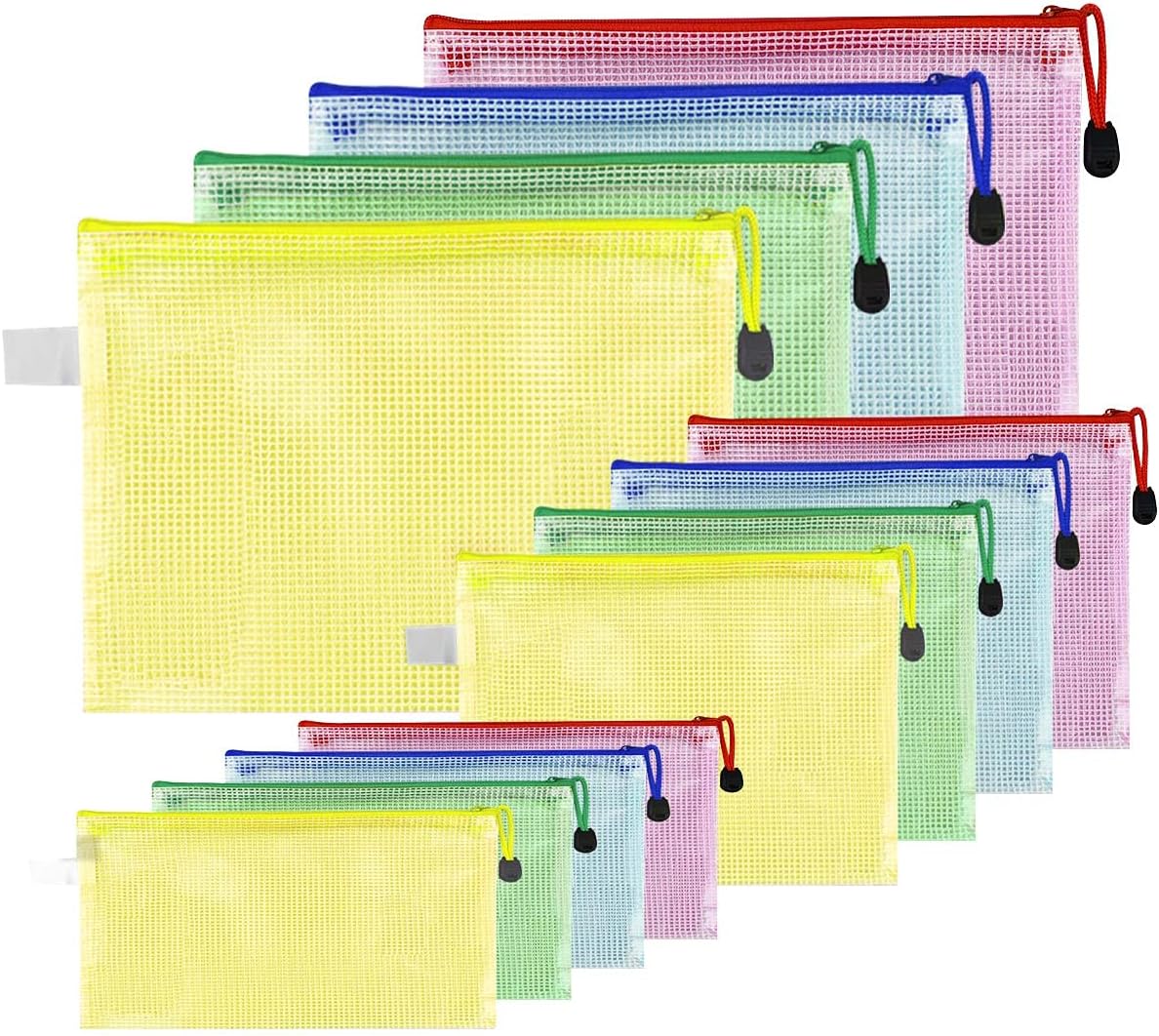Amazon 12 Pack Document Zipper Pouch Travel File Mesh Bags A4 A5 amazon-12-pack-document-zipper-pouch-travel-file-mesh-bags-a4-a5