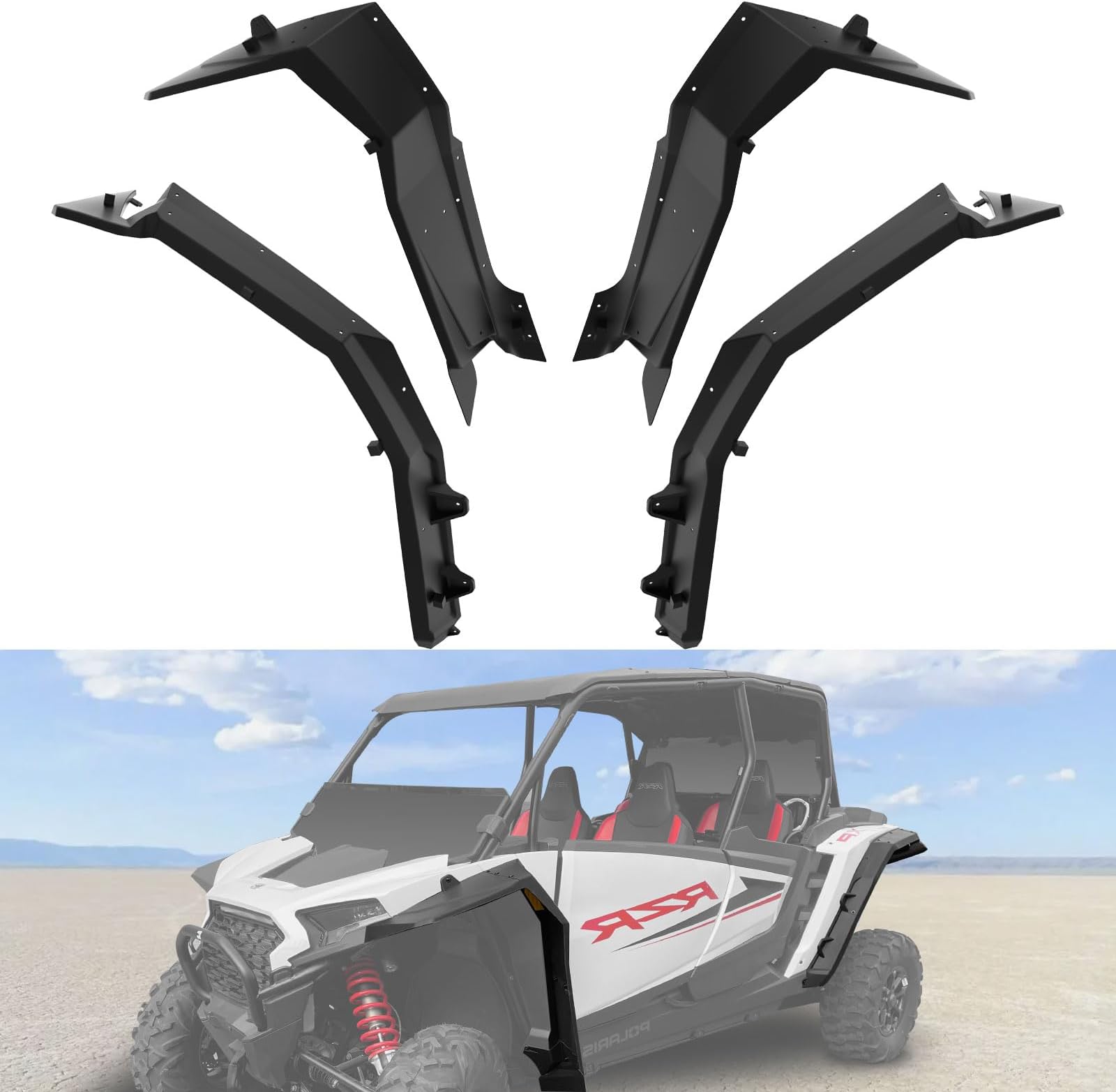 Amazon.com: MoGerTor Fender Flares for Polaris RZR XP 1000 2024, Front ...