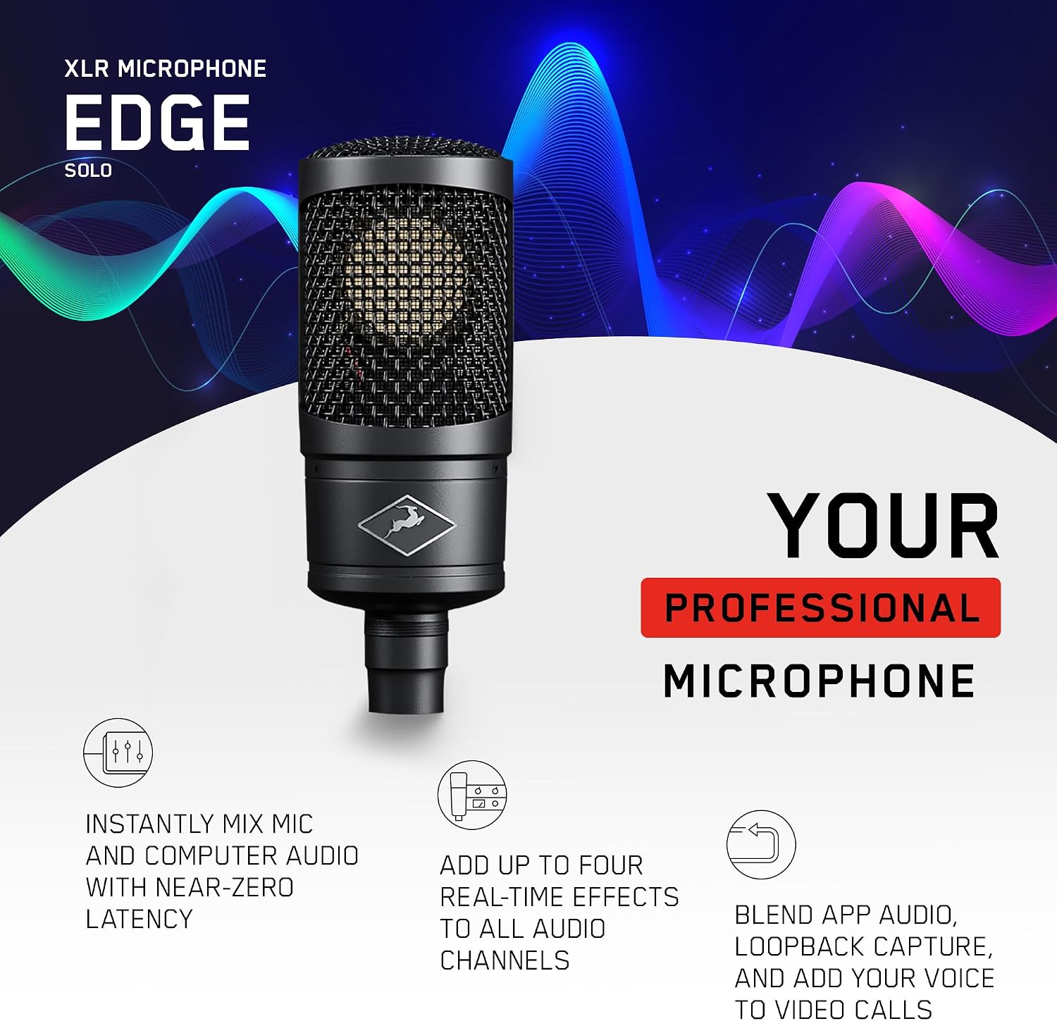 Antelope Audio Edge Solo Large Diaphragm Condenser Microphone — XLR ...