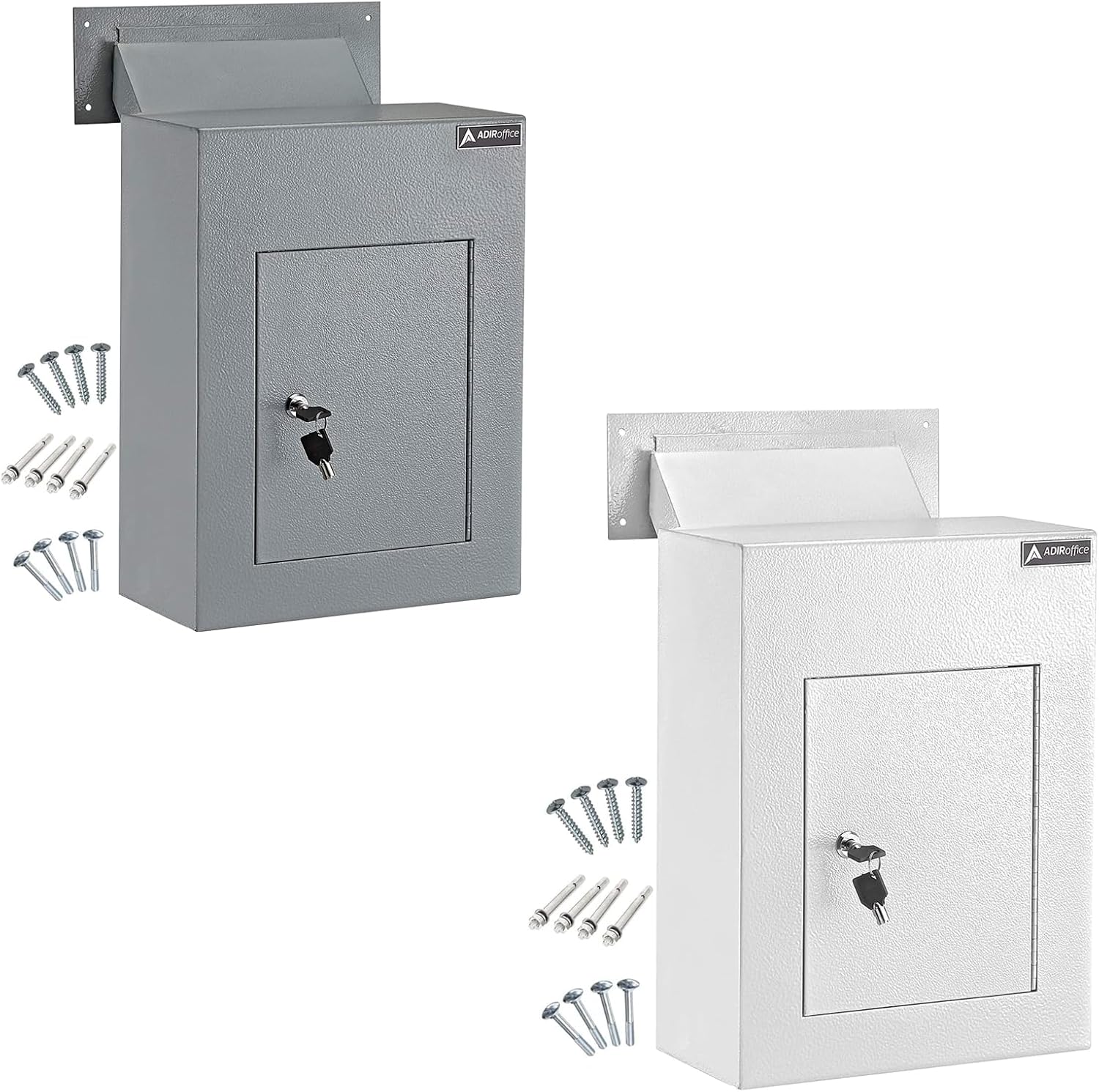 AdirOffice Through The Wall Drop Box Safe (Grey), & AdirOffice Through ...