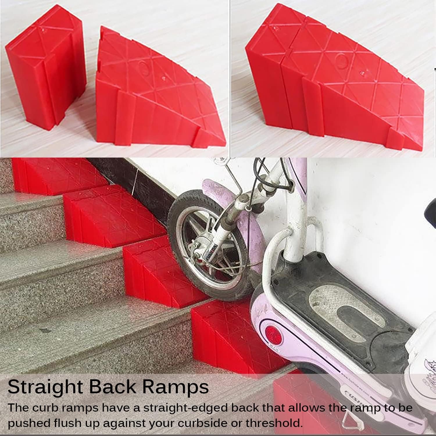 Wheelchair Threshold Ramp – Expandable Plastic Ramps Set for Sidewalk ...