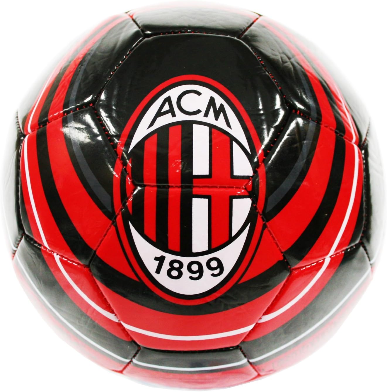 Amazon.com : AC Milan Soccer Ball-Home (Silver, 5) : Sports & Outdoors