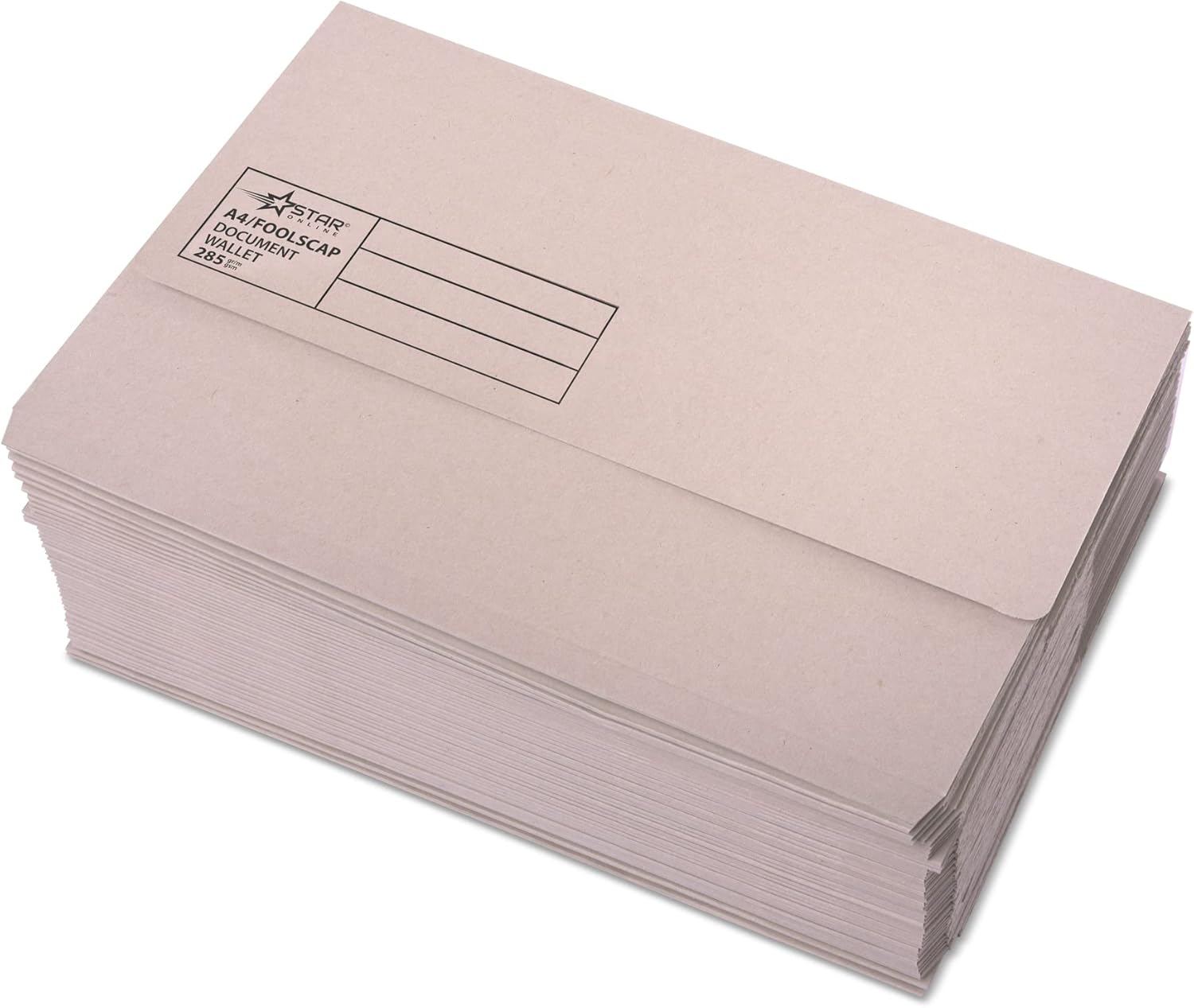 285gsm Document Wallet Foolscap A4 Half Flap Manilla Storage Folders ...
