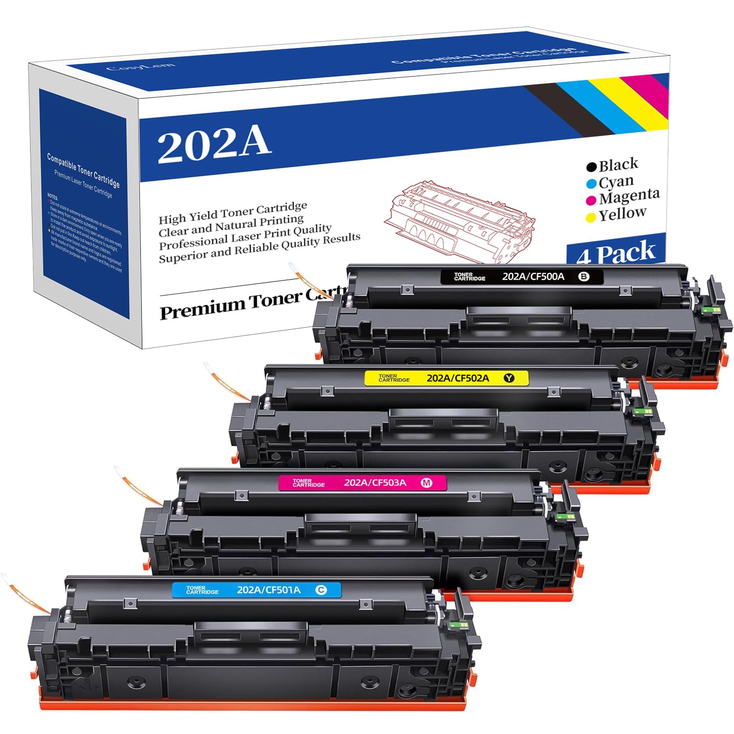 Amazon.com: 202A Toner Cartridge Replacement Compatible for 202X 202A ...