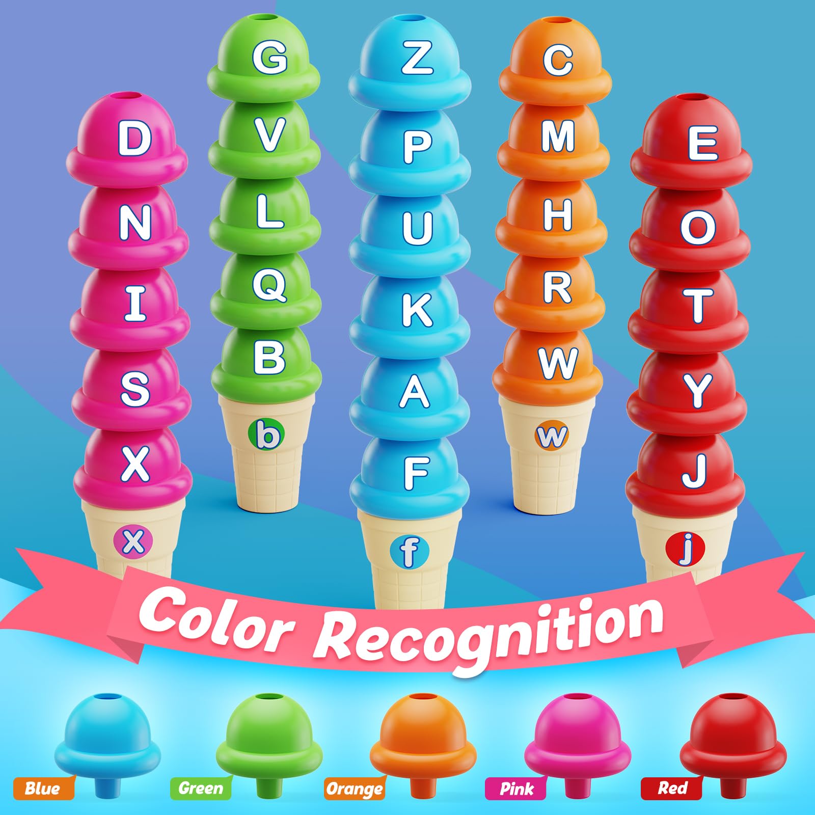 Snapklik.com : Alphabet Learning Toys,Ice Cream Toys Play Set,ABC Learning For Toddlers Kids ...