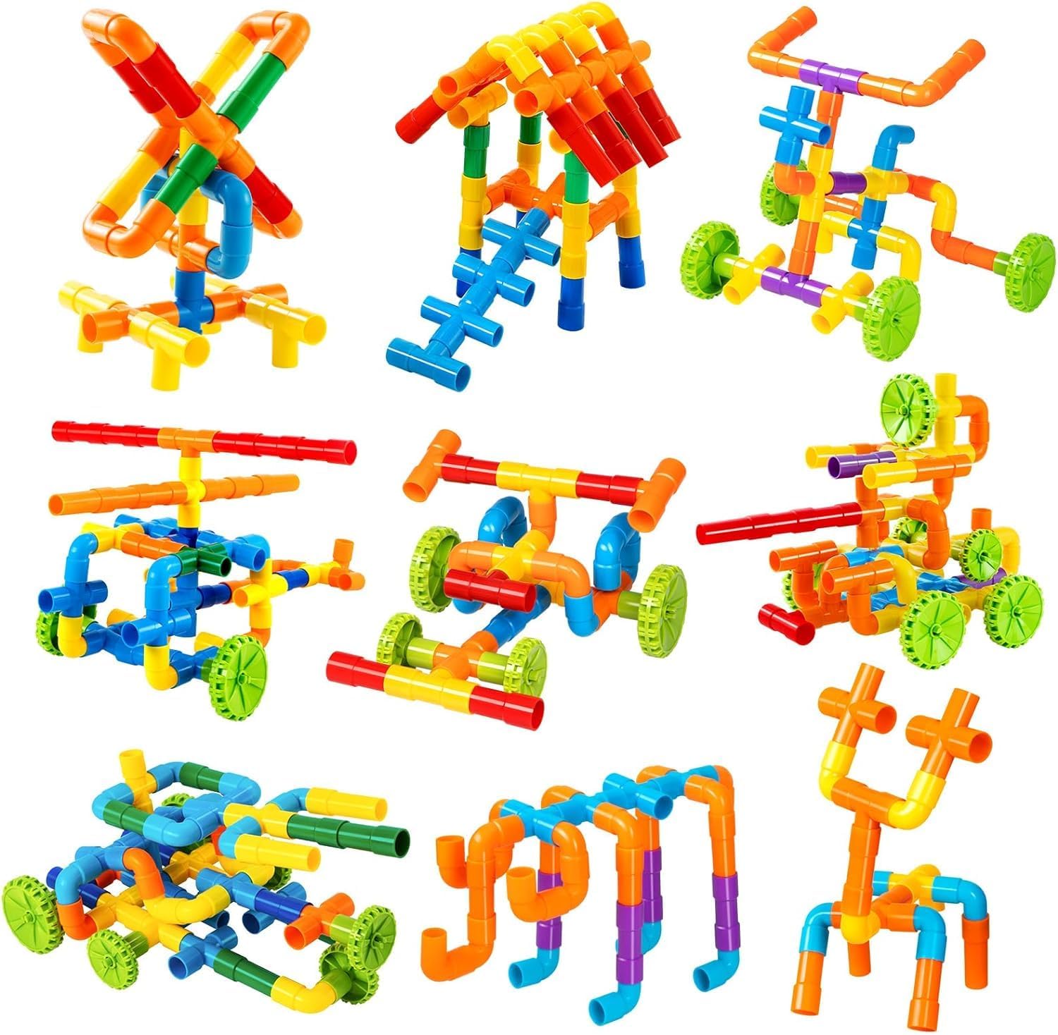 FunBlast Pipe Building Block Toy for Kids - STEM Toys for Kids, DIY ...
