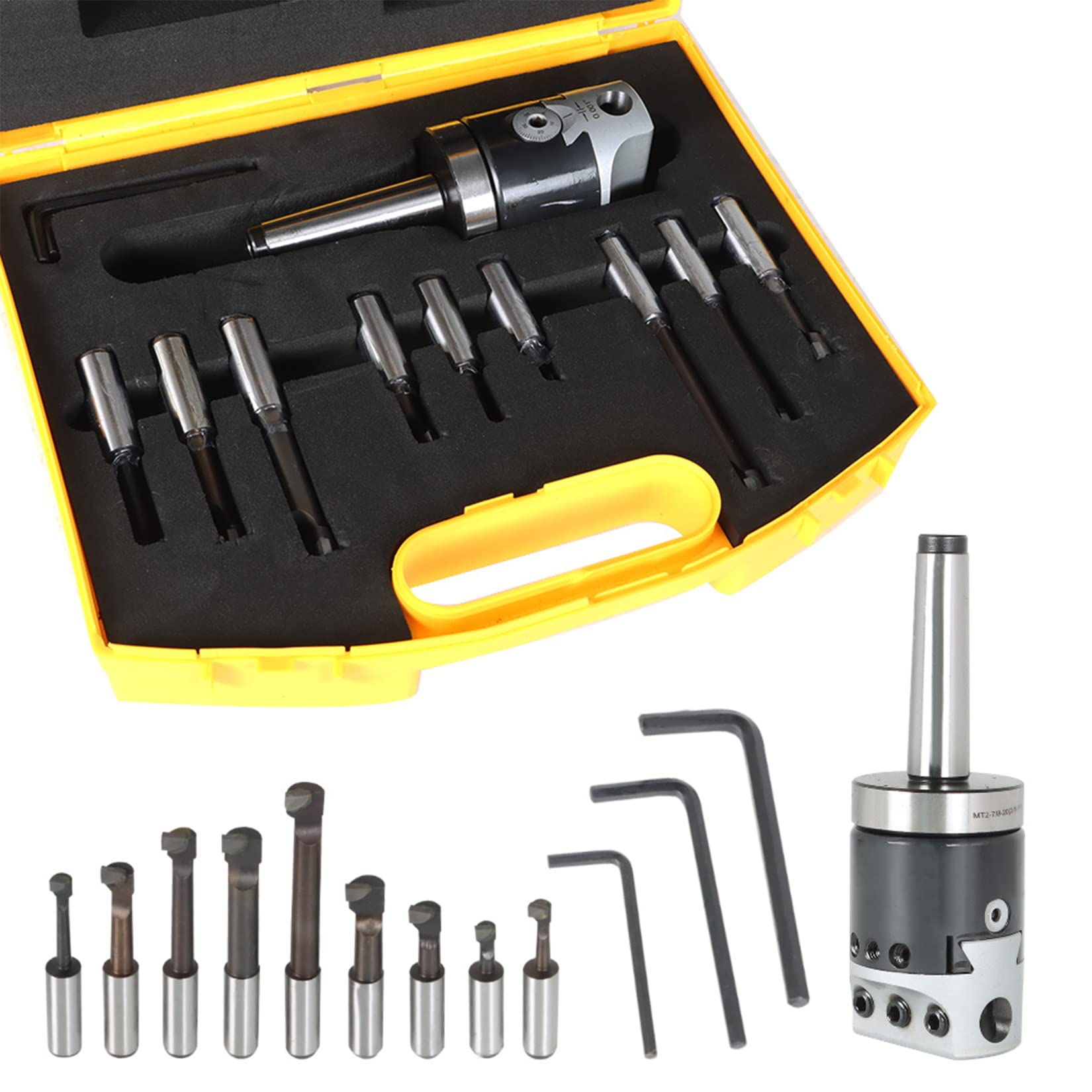 CNC Boring Machine Accessory M12 X 1.75 Drawbar Quality Boring Head 2 ...