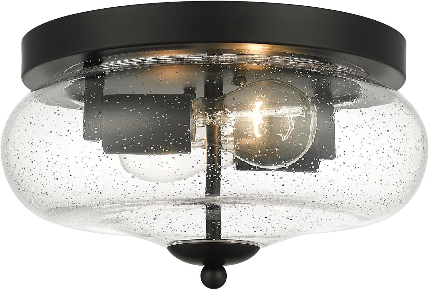 Darkaway Black Ceiling Light Fixtures, Indoor Outdoor Flush Mount ...