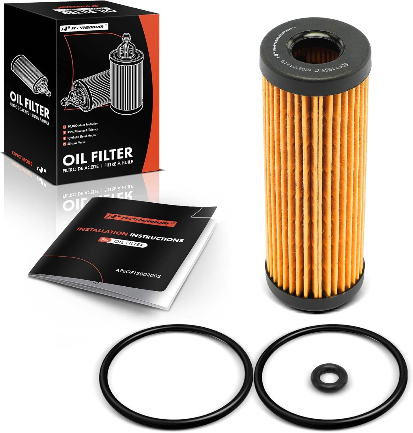 Amazon.com: A-Premium 10K Miles Protection Oil Filter Compatible with ...