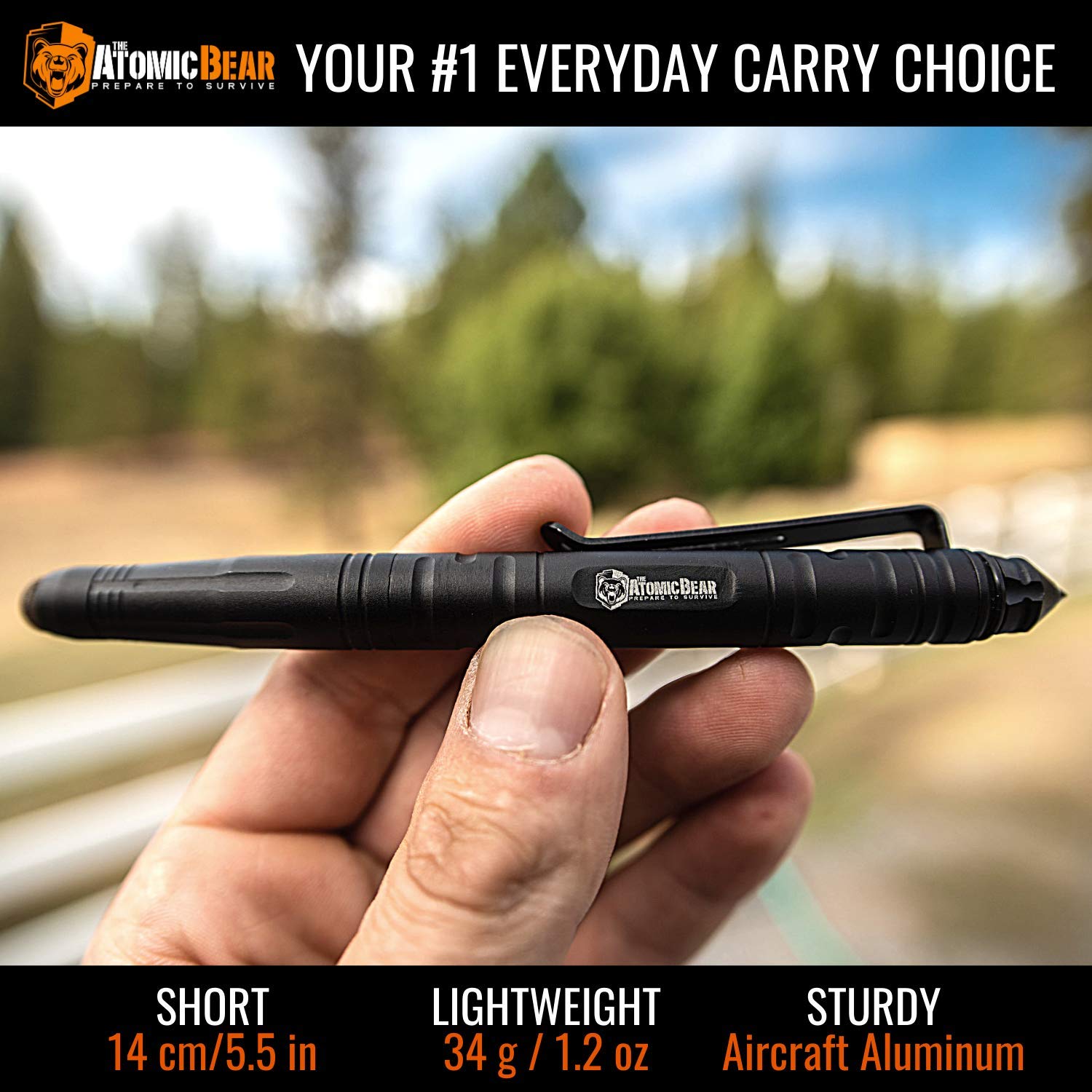 Buy The Atomic Bear Defender Pen - Ballpoint EDC Pens for Tactical Gear ...