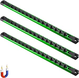 Amazon.com: ALOANES 3-Piece Magnetic Socket Organizer, Heavy Duty ...