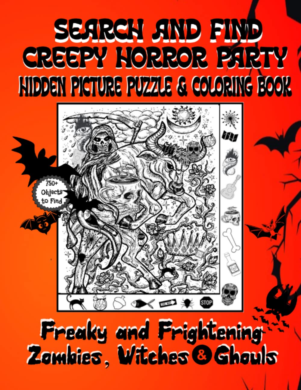 Amazon.com: Search and Find Creepy Horror Party Hidden Picture Puzzle ...