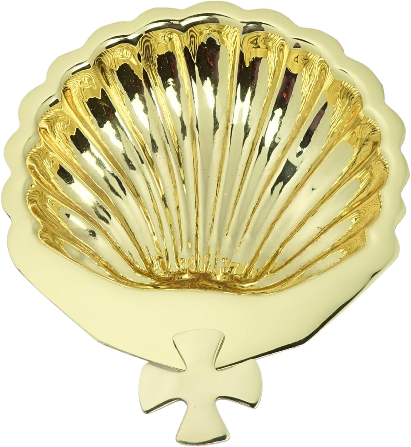 Amazon.com: Needzo High Polished Brass Baptism Shell with Cross Handle ...