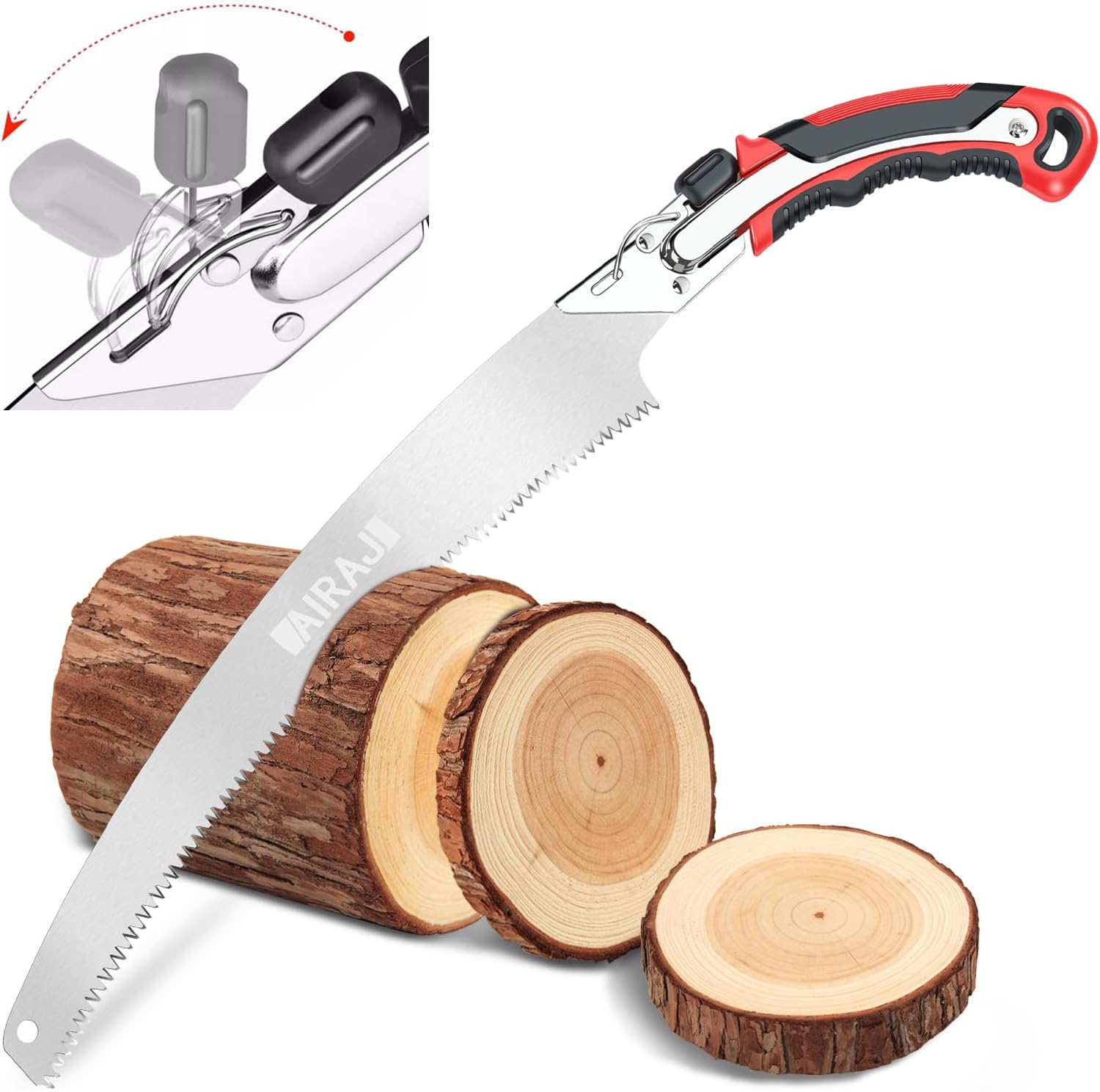 Amazon.com : AIRAJ Hand Pruning Saw with Scabbard Safety Sheath,14 Inch Handsaw With Hard Teeth ...