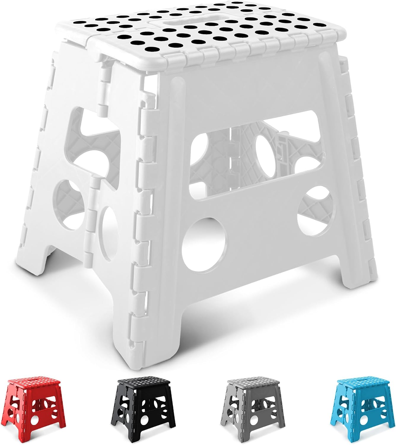KEPLIN 13 Inch Heavy Duty Folding Step Stool | Non-Slip Foldable ...