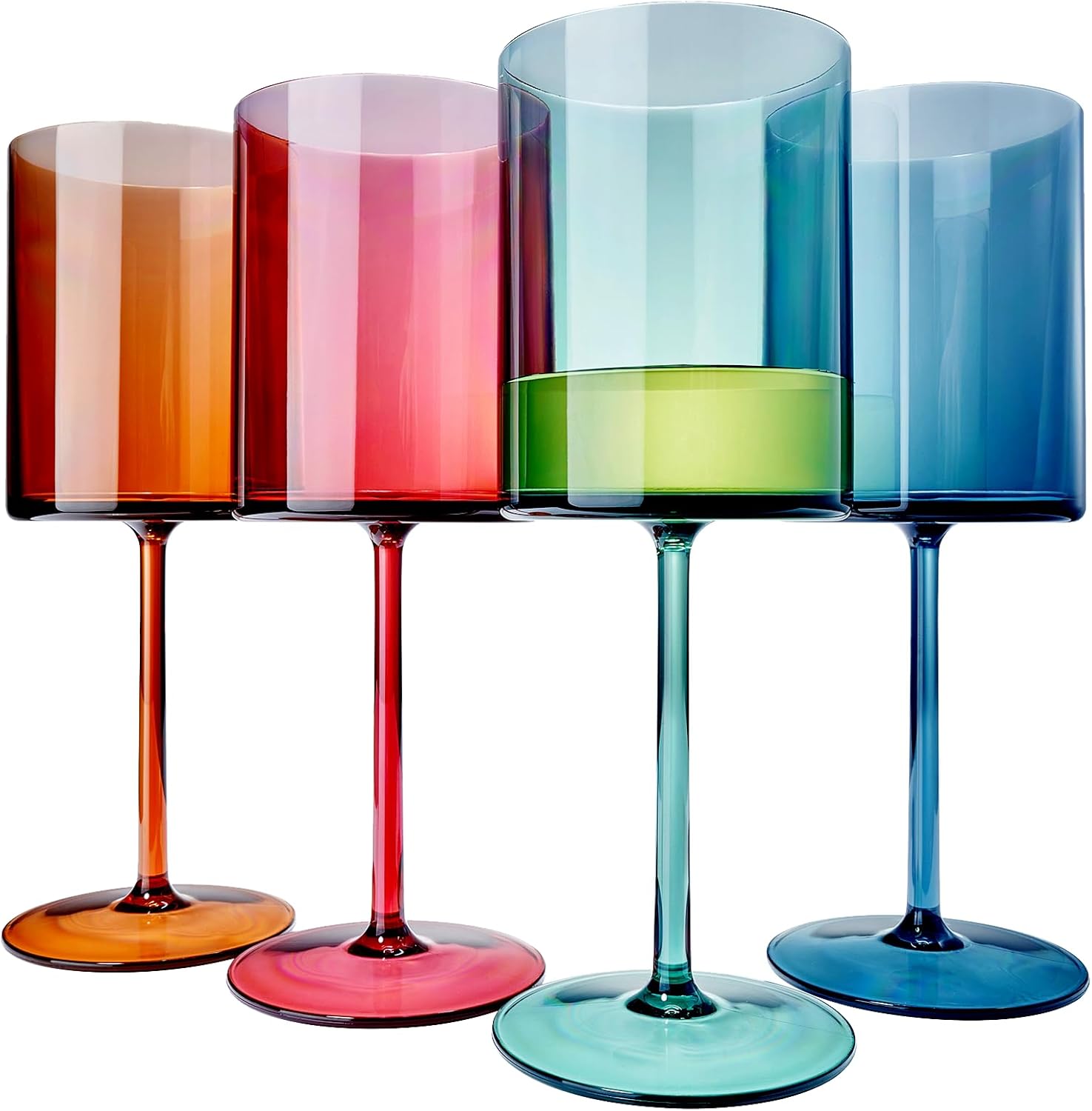 Amazon.com | Unbreakable Stemmed Square Tritan Acrylic Floating Wine ...