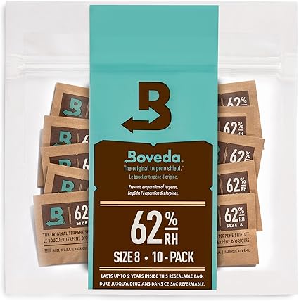 Amazon.com: Boveda 62% RH Size 8-10 Pack Two-Way Humidity Control Packs ...
