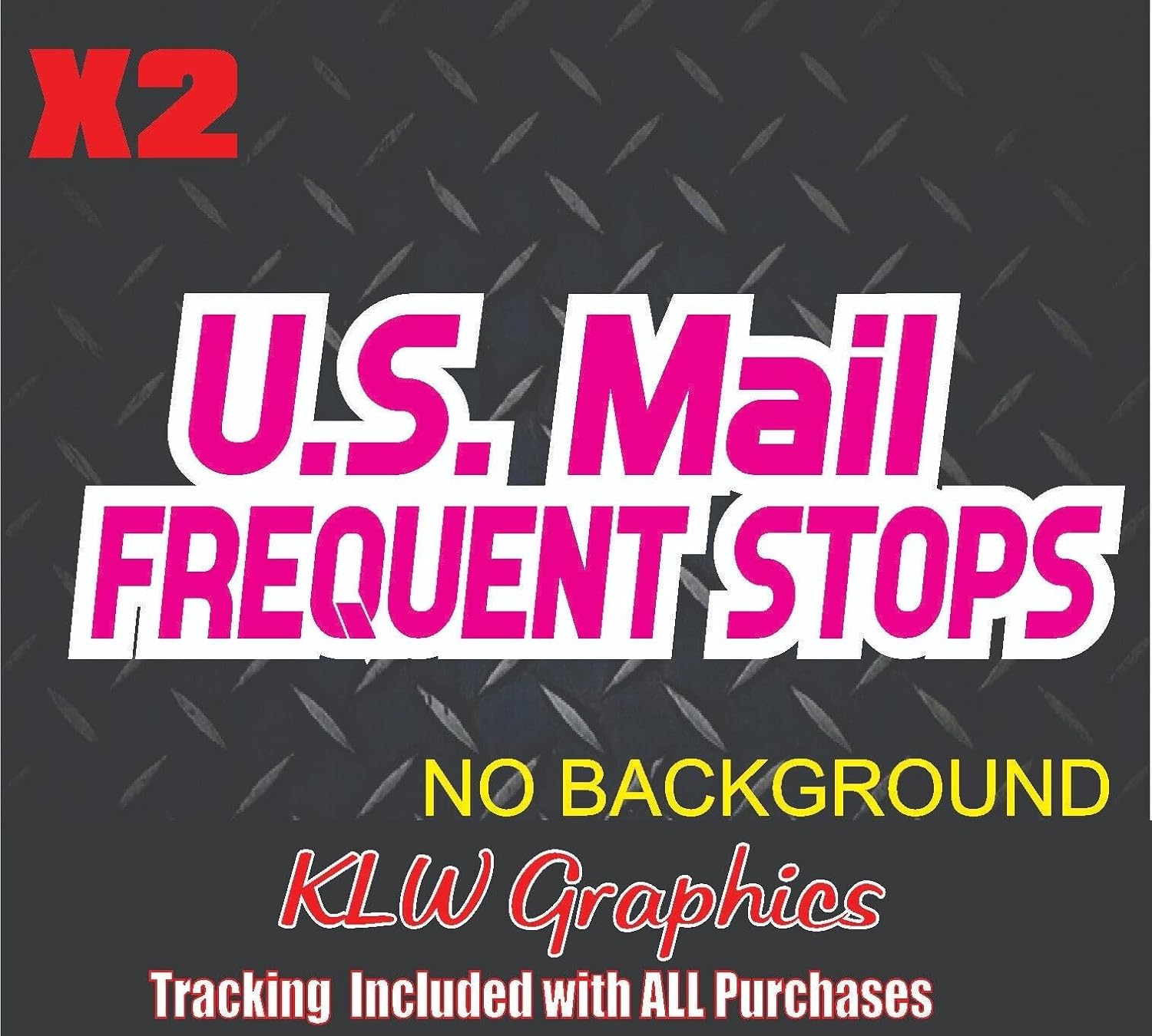 Amazon.com: U.S. Mail Frequent Stops Hot Pink White Full Color Decal ...