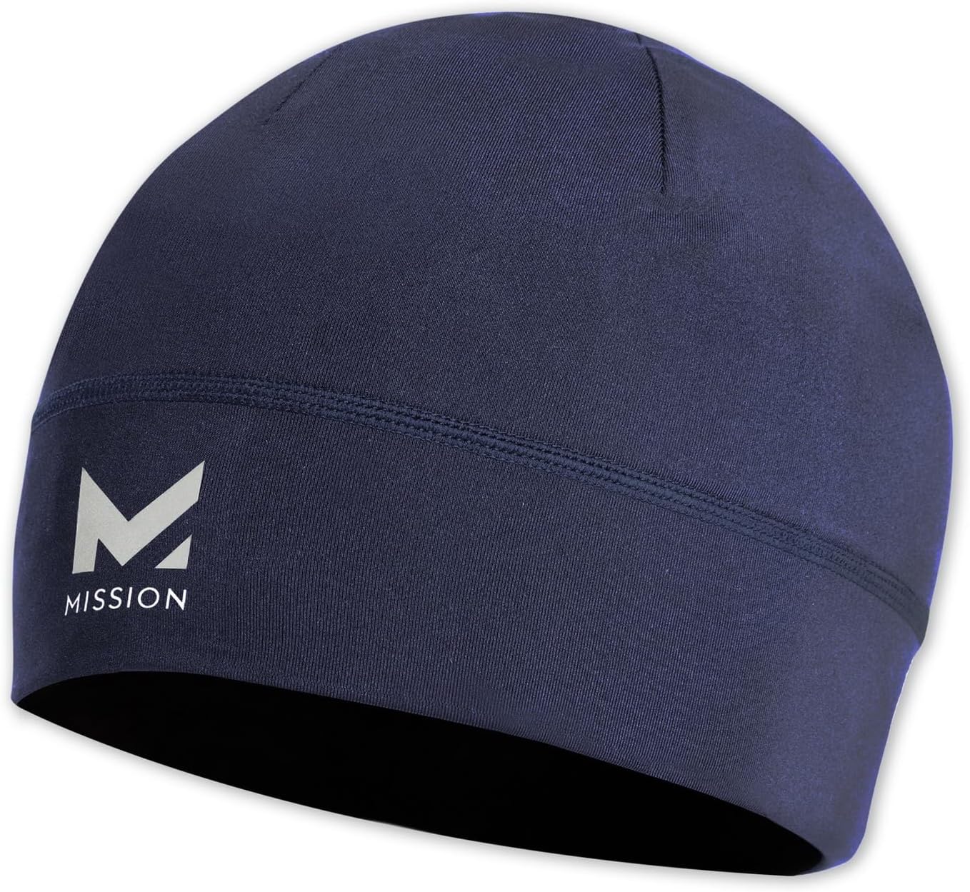 MISSION Performance Jersey Beanie, Navy - Lightweight & Breathable ...