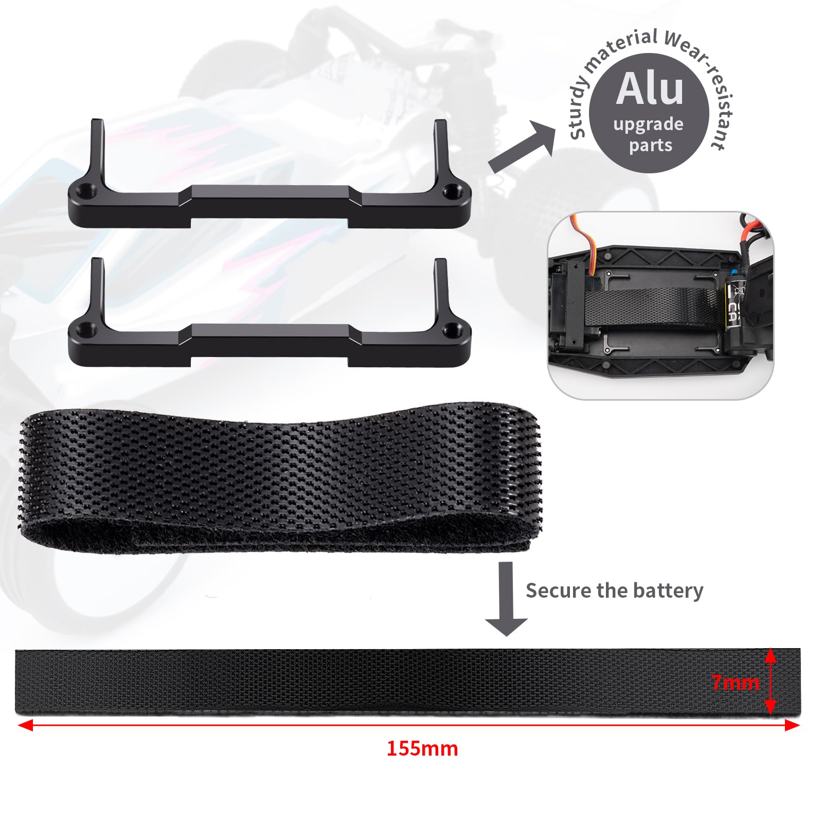 Kraton 6s WEFEINO Carbon Fiber ESC Mount Plate - Upgrade Bracket For ...