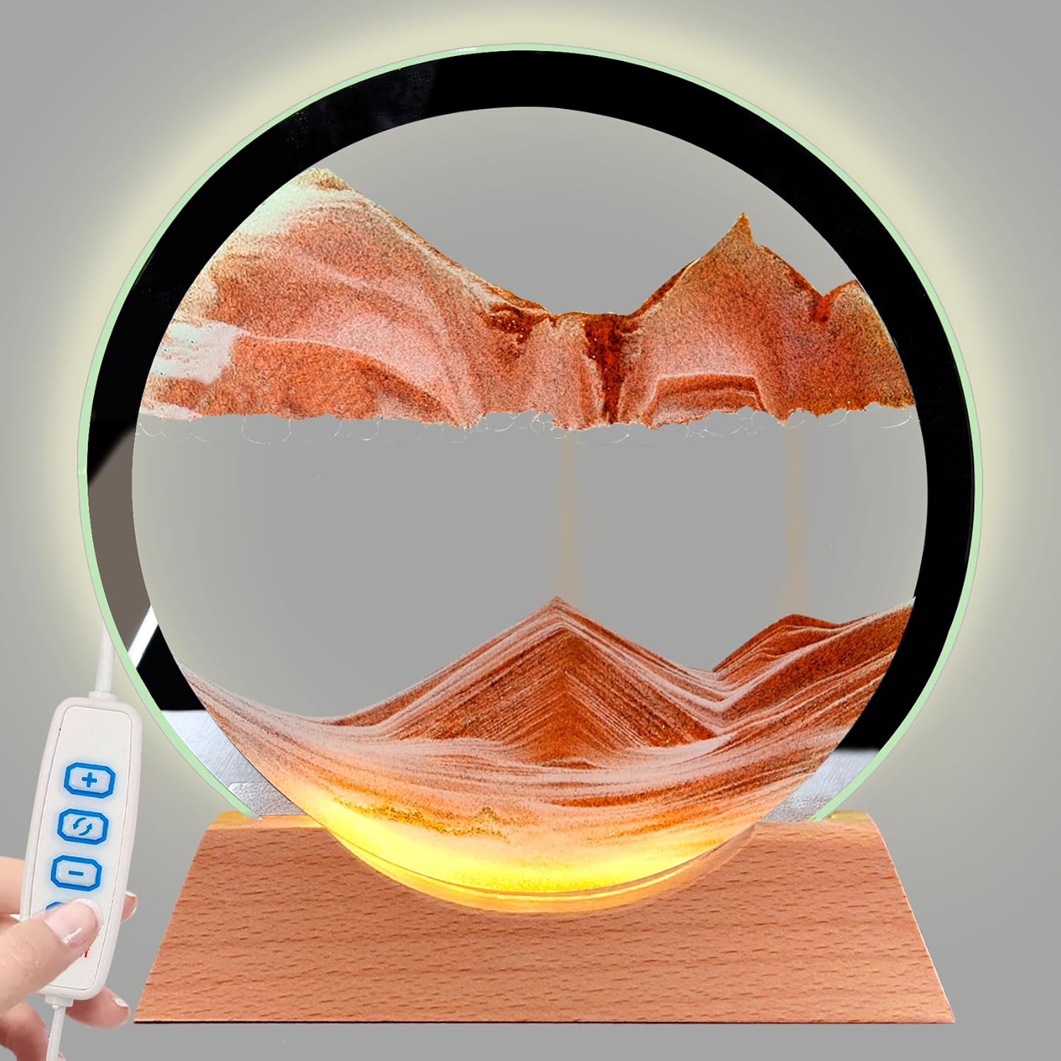 Amazon.com: Aoderun 8" Moving Sand Art Picture with LED Light Log-Color ...