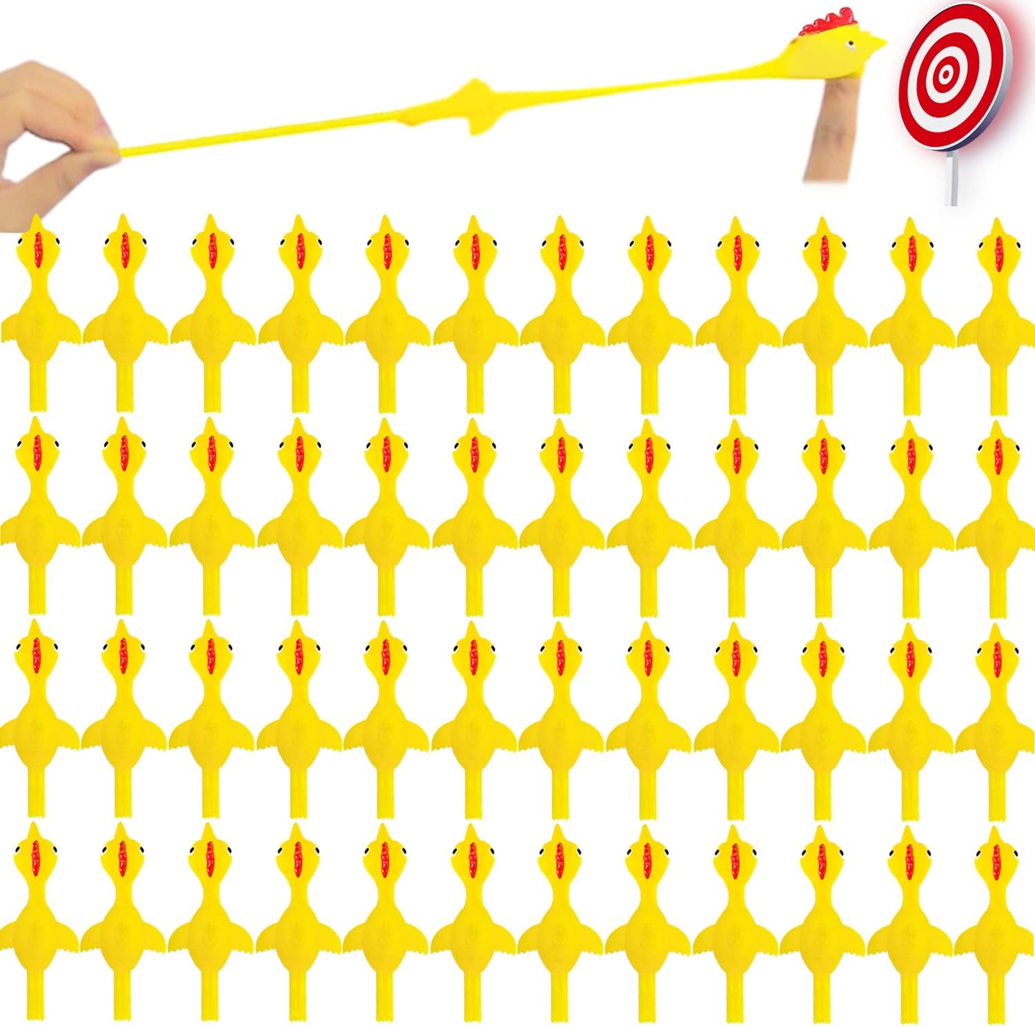 Amazon.com: Dshengoo 50 Pack Finger Slingshot Chicken Rubber,Flick ...