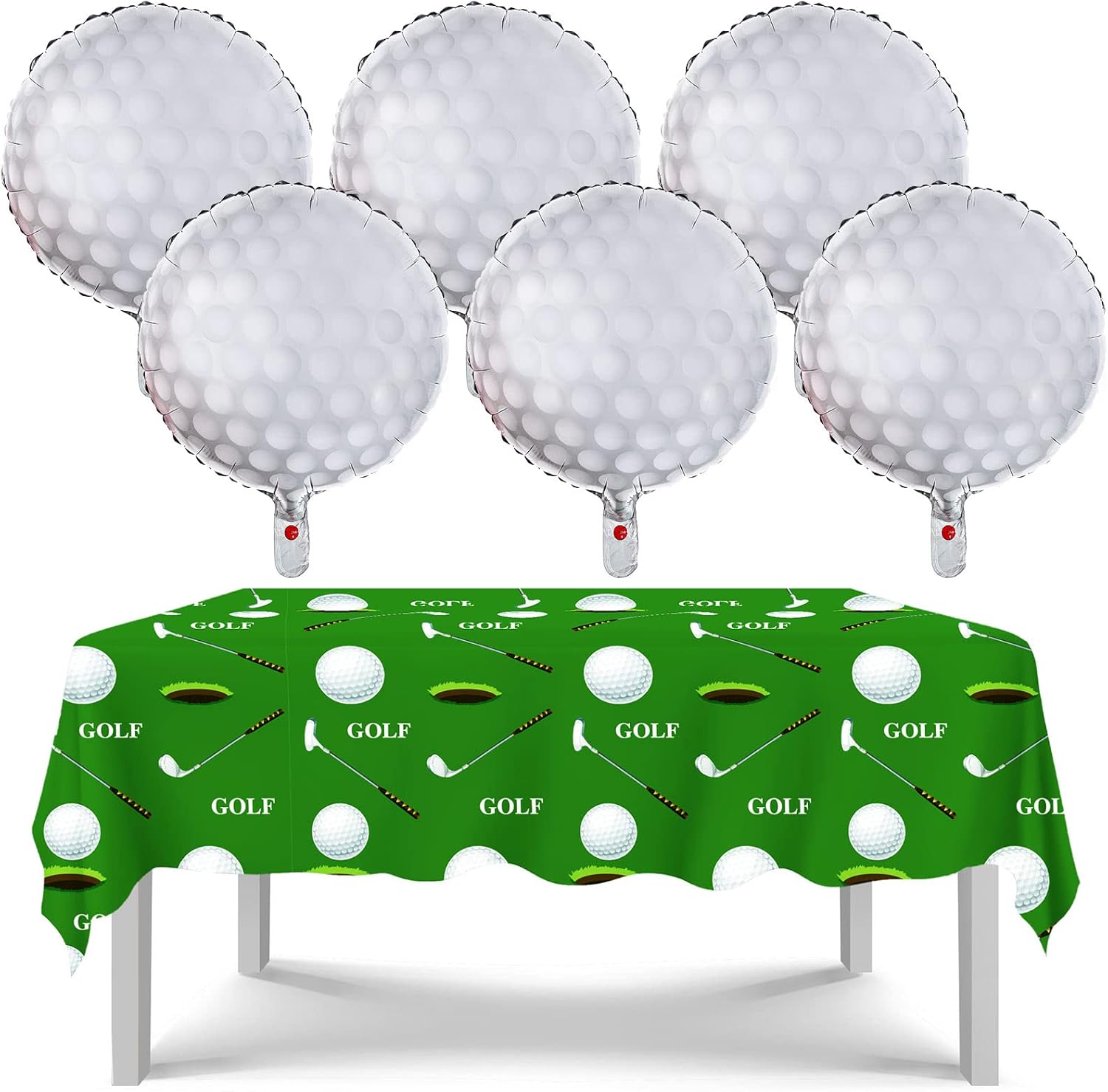 Amazon.com: Whaline 7Pcs Golf Party Decorations Round Golf Ball Foil ...