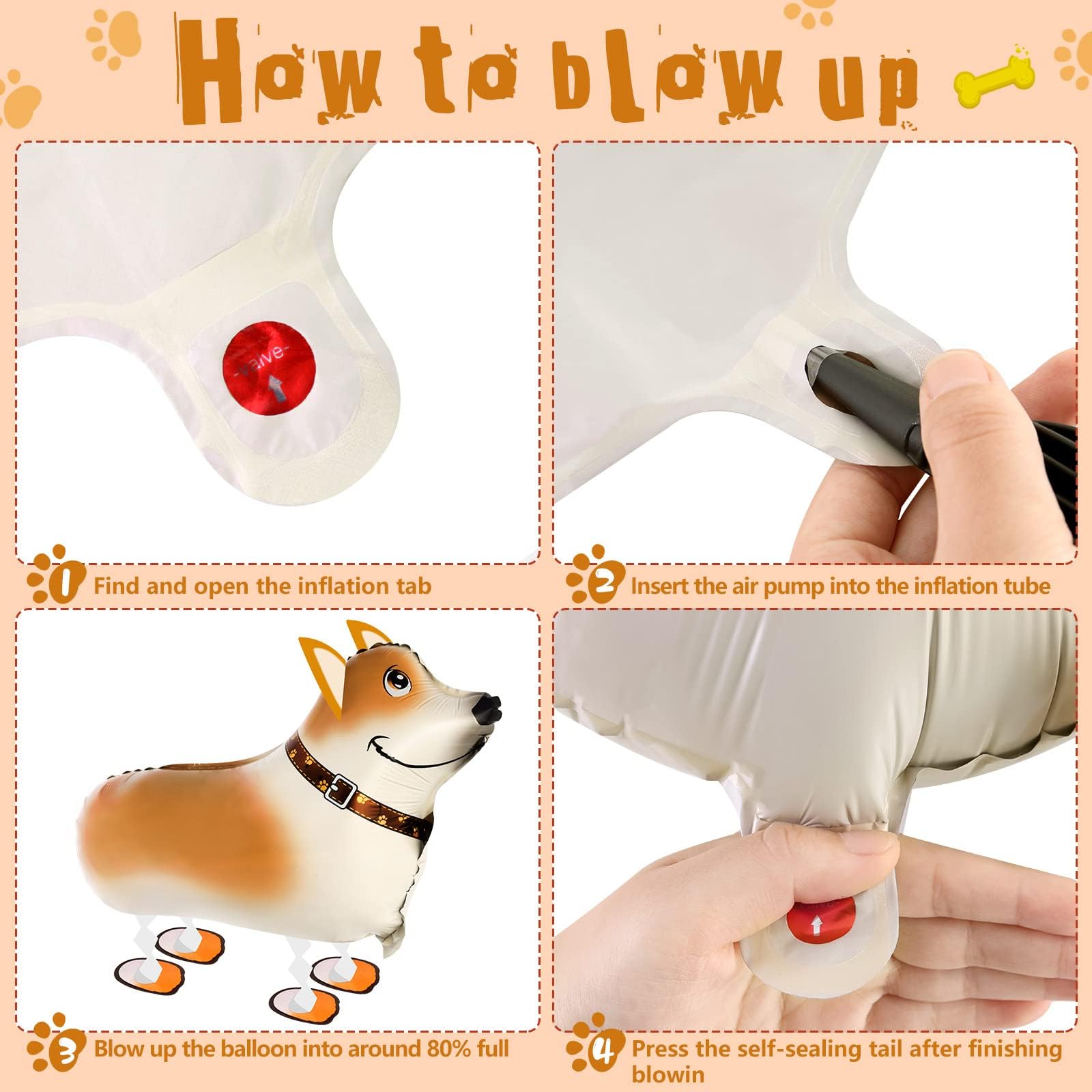 Snapklik.com : 6 Pcs Walking Dogs Balloons,Dog Party Decorations ...