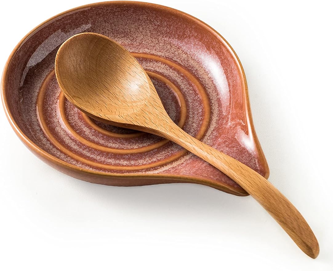 Amazon.com: Spoon Rest for Kitchen Counter, Ceramic Spoon Holder for ...