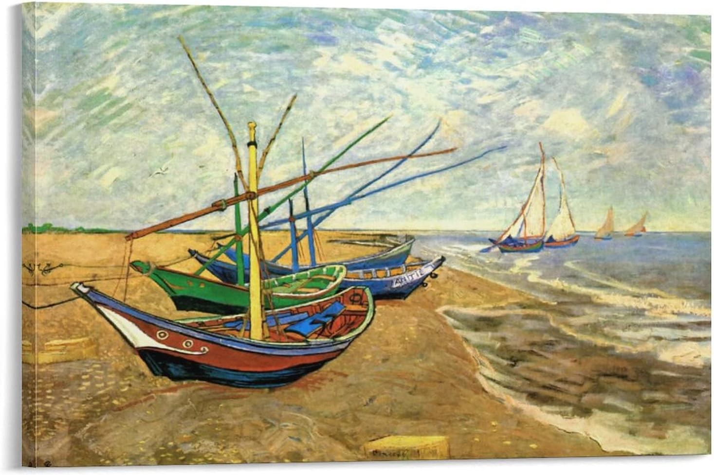 Amazon.com: Jigsaw Puzzle for Adults -Fishing Boats On The Beach at ...