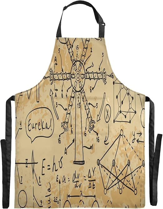 Vnurnrn Physics Formula Art Apron for Cooking Waterproof Oil Proof ...