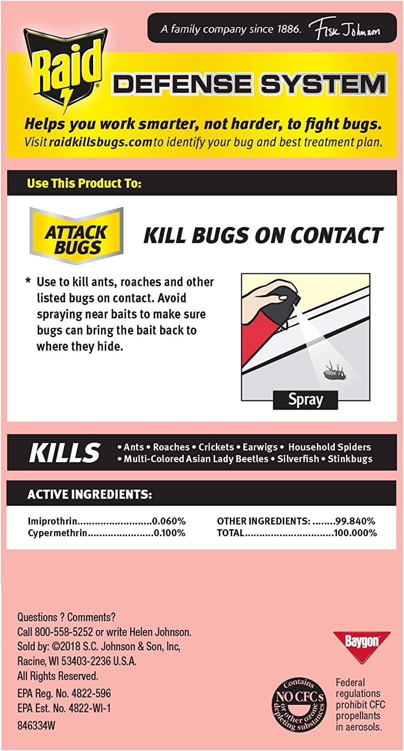 Raid Ant & Roach Killer Lavanda 17.5 onzas (paquete de 6) – Yaxa Guatemala