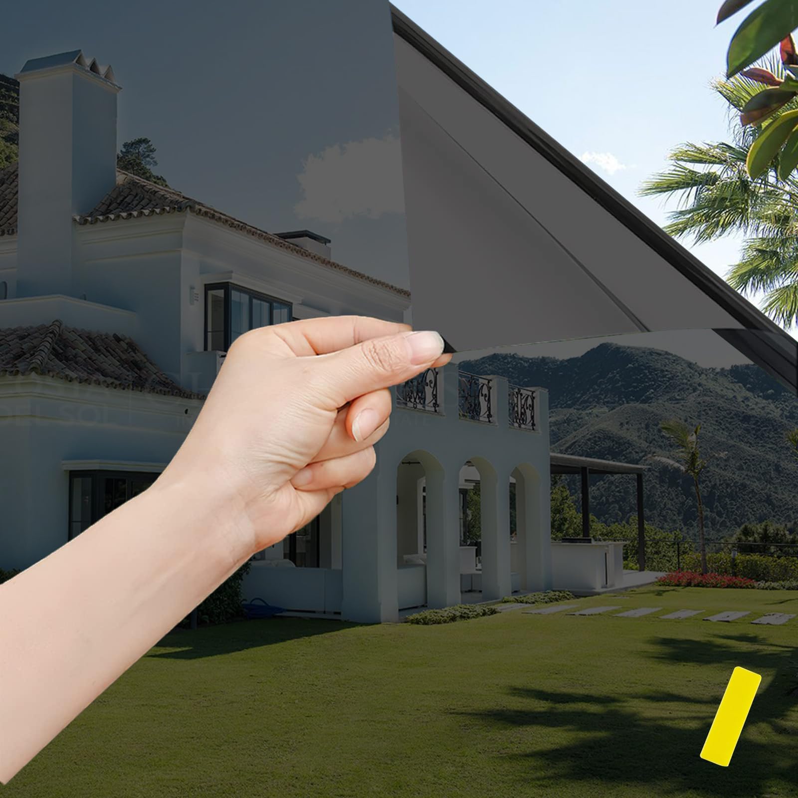 One Way Window Film Privacy, Self-Adhesive Anti Glare Window Tint ...