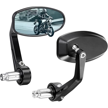 Amazon.com: MZS Motorcycle Rear View Mirrors Universal Side Mirror ...