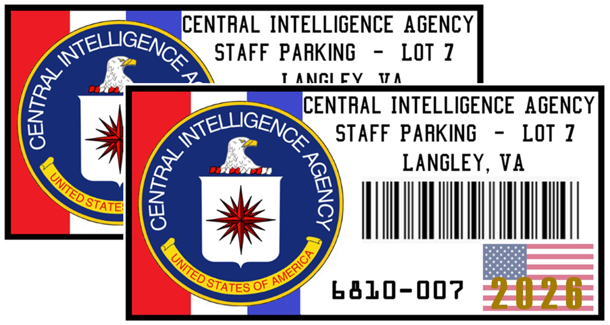 Amazon.com - 2026 CIA Parking Stickers - Set of 2
