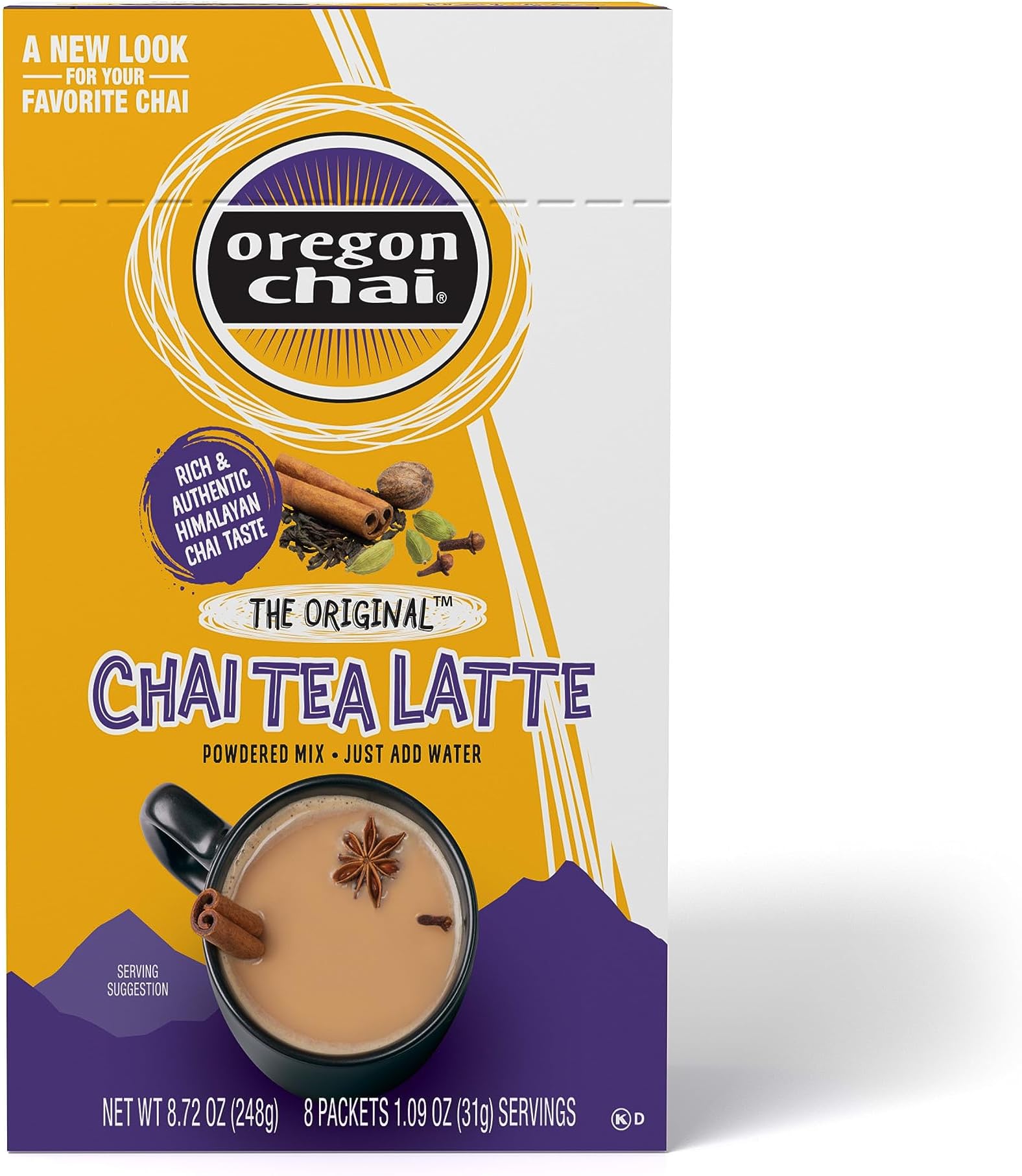 Amazon.com : Oregon Chai Original Dry Chai Latte Mix, 8 Count (Pack of ...