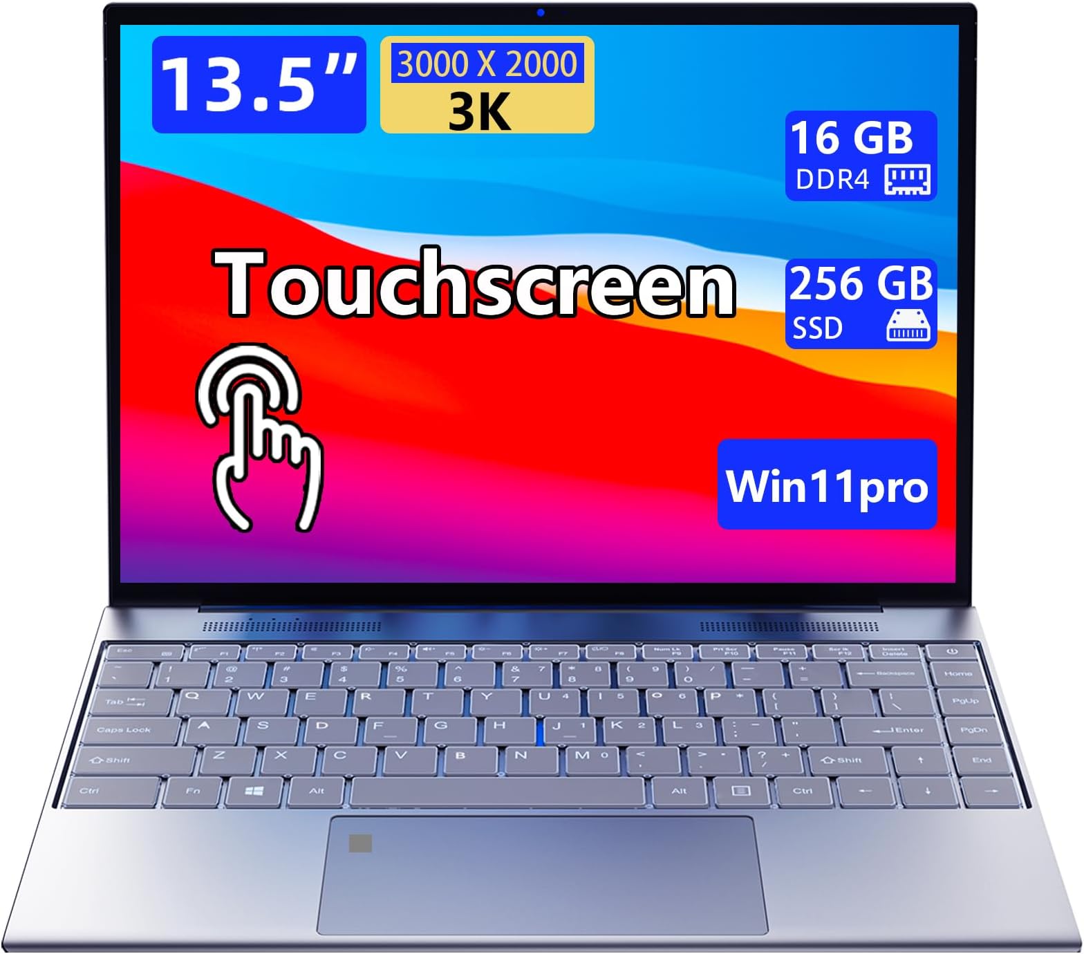 Amazon.com: Morostron Touch Screen Laptop PC, 13.5" 3K 3000 * 2000 IPS ...