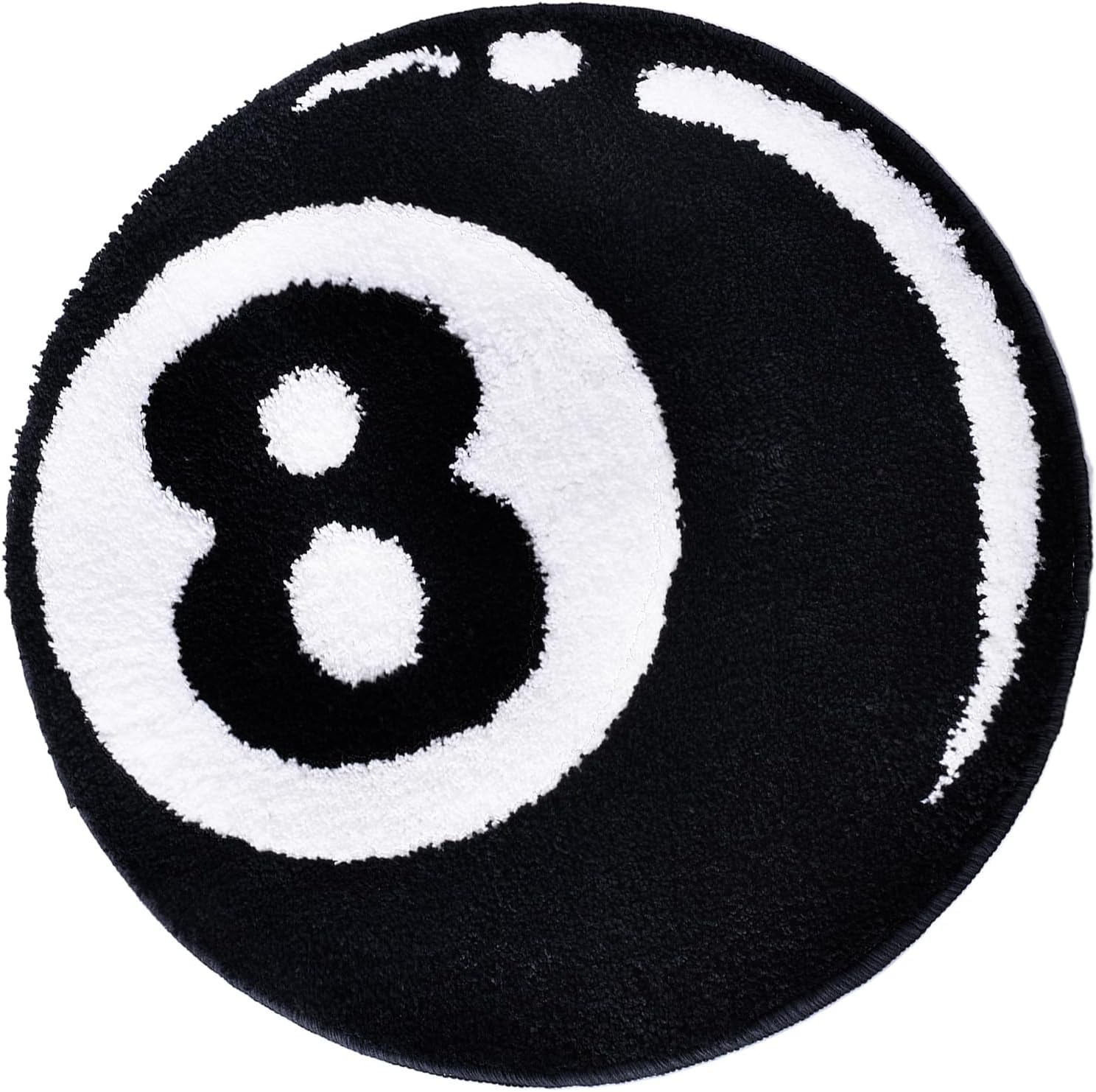 Amazon.com: 8 Ball Rug for Bedroom - 24 Inch 8 Ball Billiards Black ...