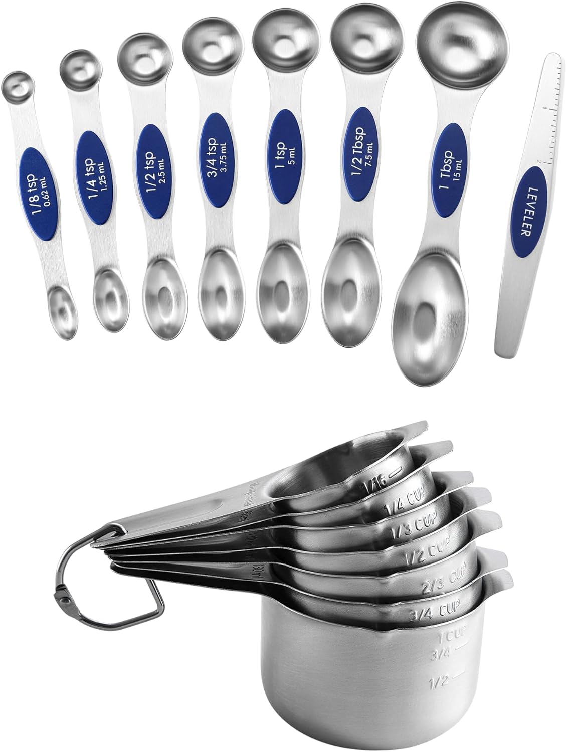 Amazon.com: Spring Chef Dual Sided Magnetic Measuring Spoons Set ...