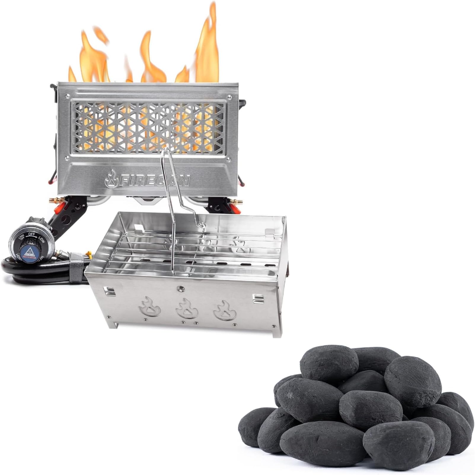 Amazon.com : Ignik FireCan Deluxe Fire Pit + Moon Rocks : Patio, Lawn ...