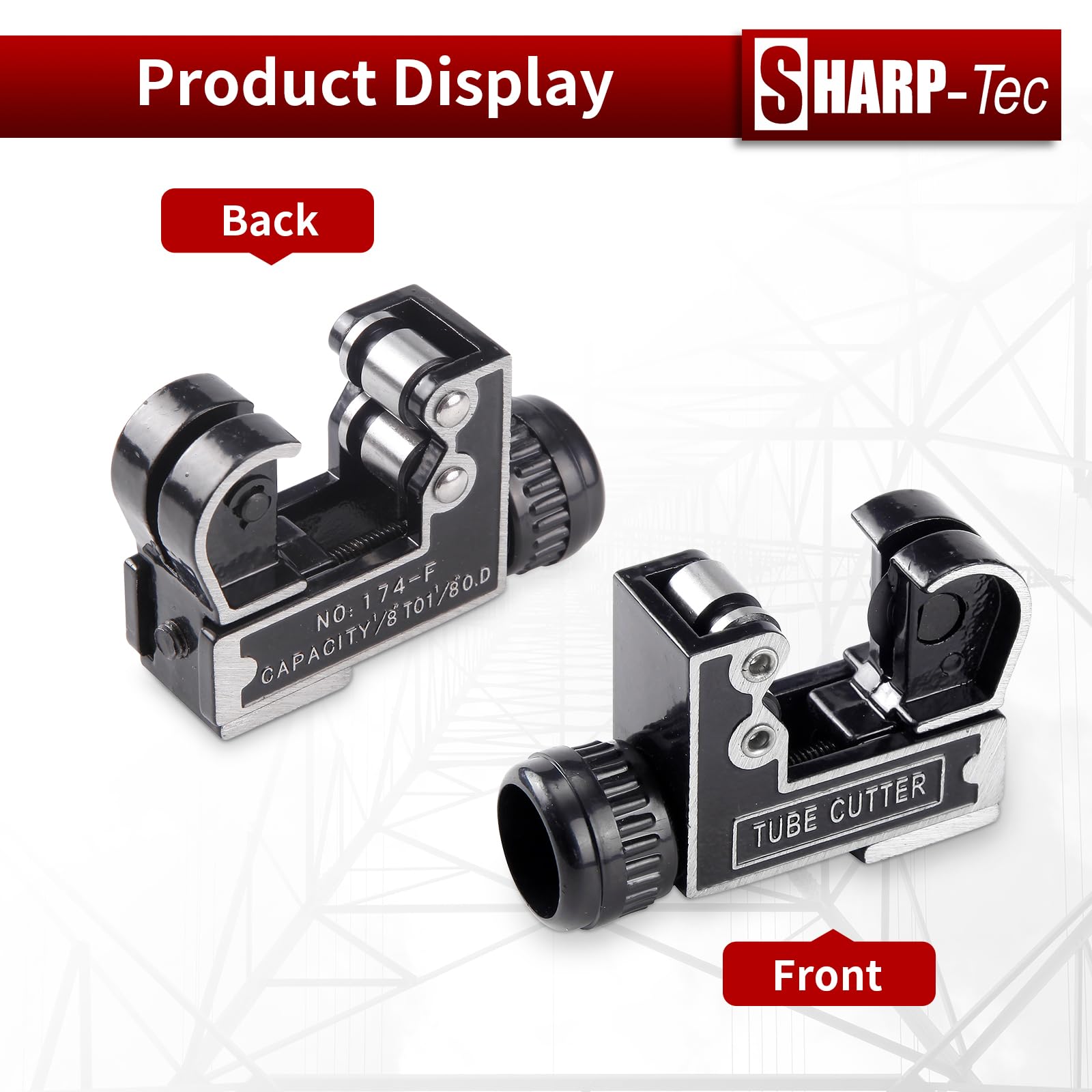 Sharp-tec 3-28mm Pipe Cutter, Adjustable Tube Cutter with Aluminum ...