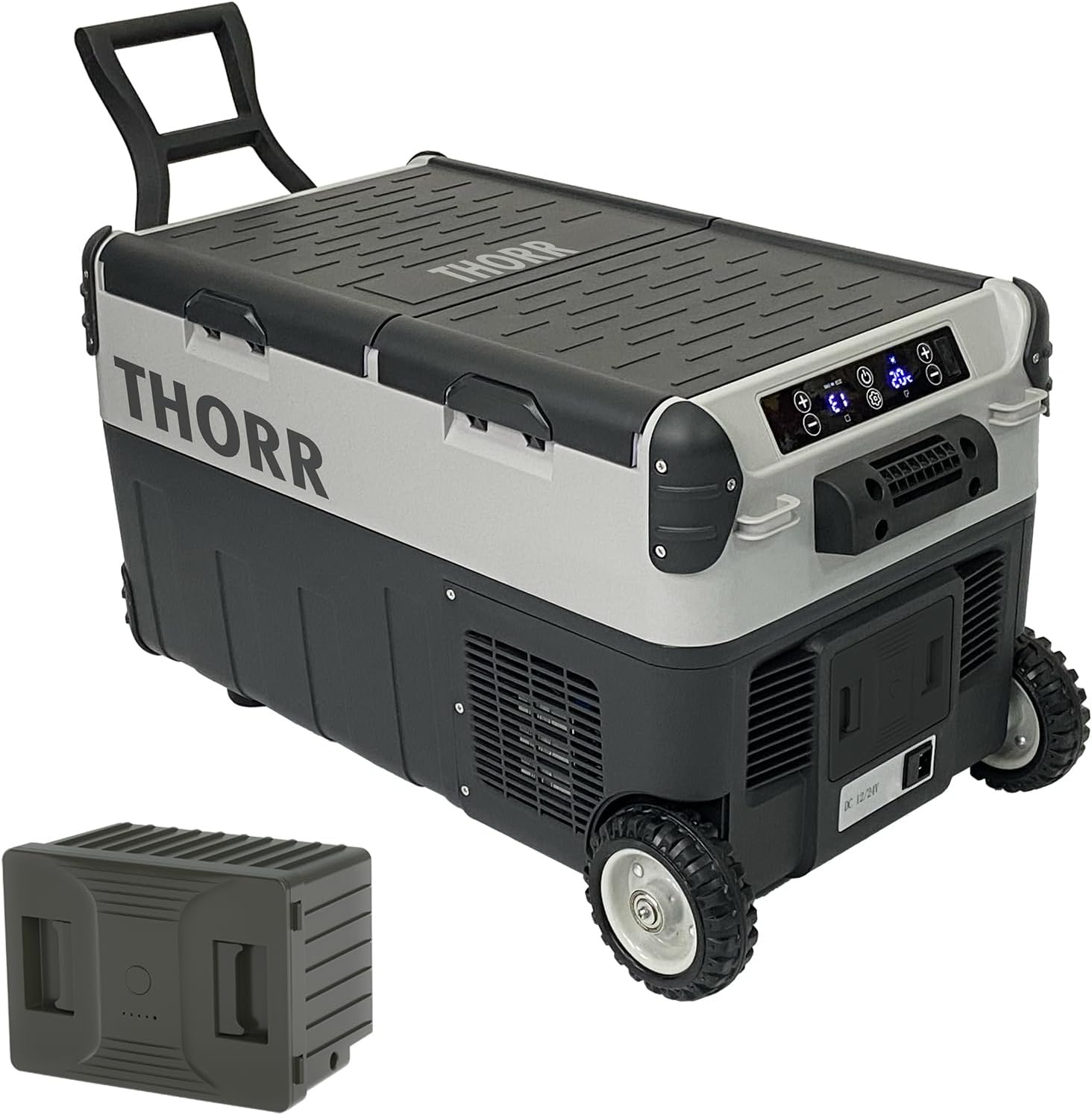 THORR 30Lポータブル冷蔵庫 車載OK 2室独立温度制御