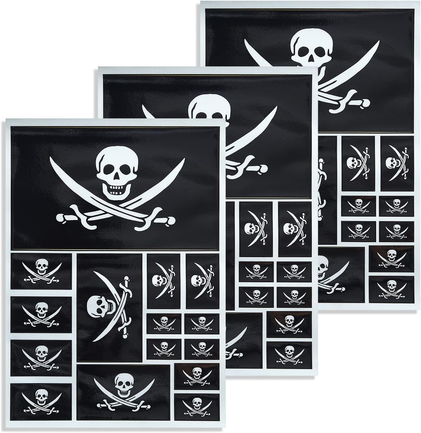 Amazon.com - Pirate Decals 4 Pack: Skull and Swords, Pirate Ship ...