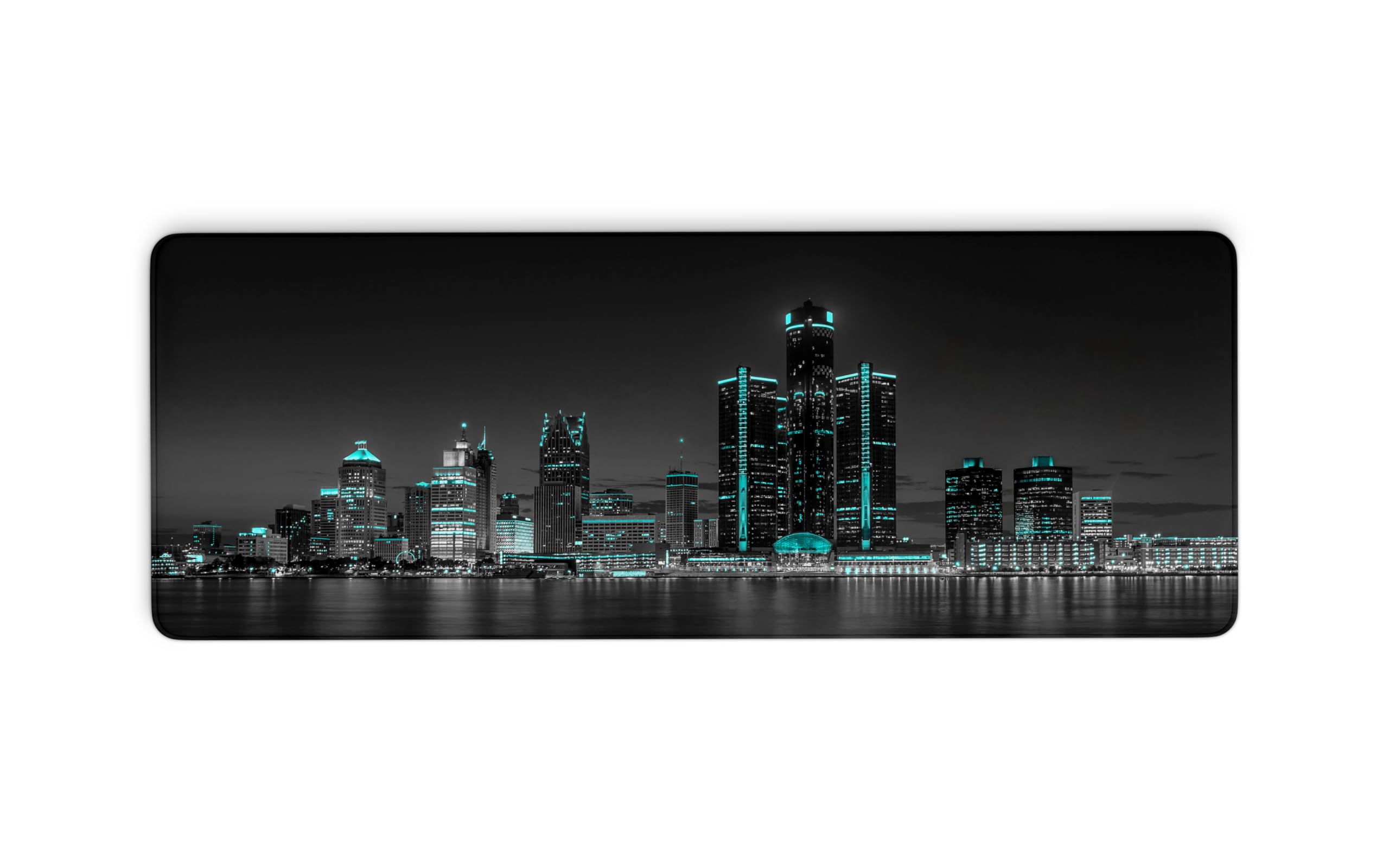 Amazon.com : Detroit Mouse Pad, Michigan Skyline Gaming Desk Mat for ...