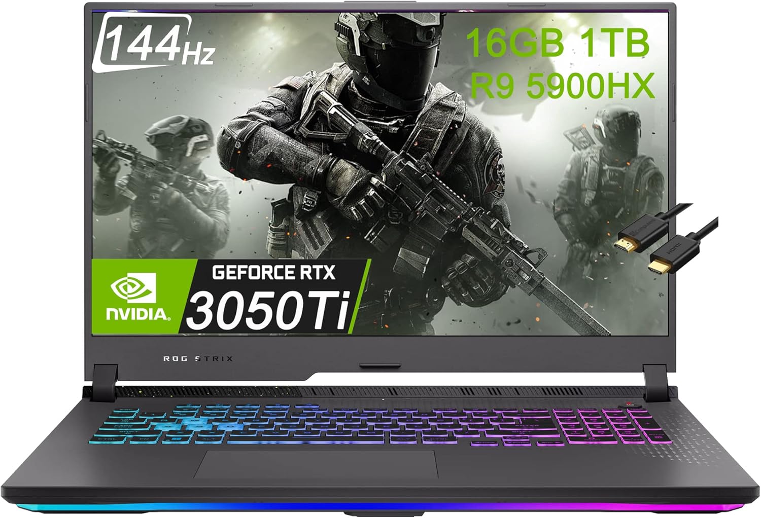 Amazon.com: ASUS ROG Strix G17 17.3" FHD 144Hz Gaming Laptop (AMD 8 ...