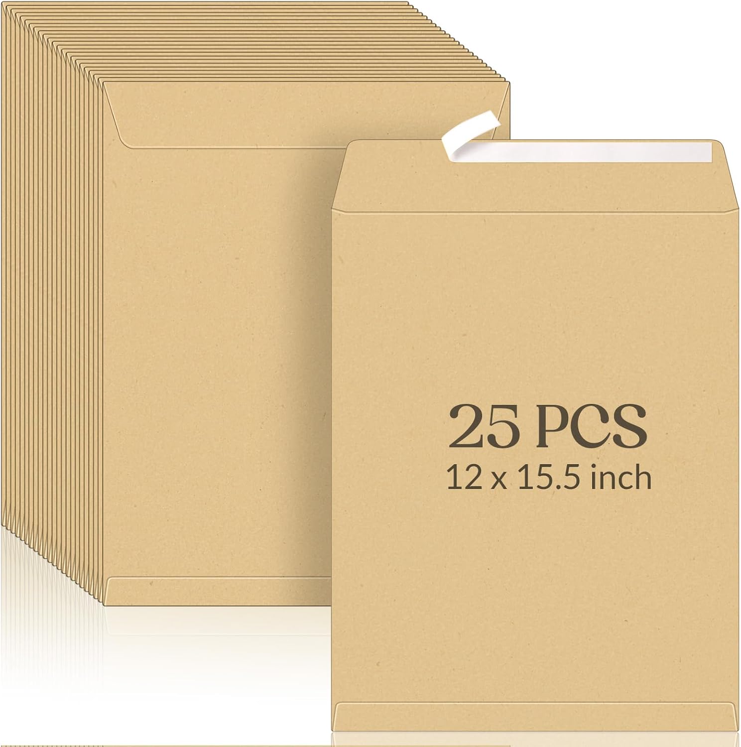 Amazon.com : Dunzoom 25 Pcs Jumbo Large Kraft Envelopes, 15.75 x 12 ...