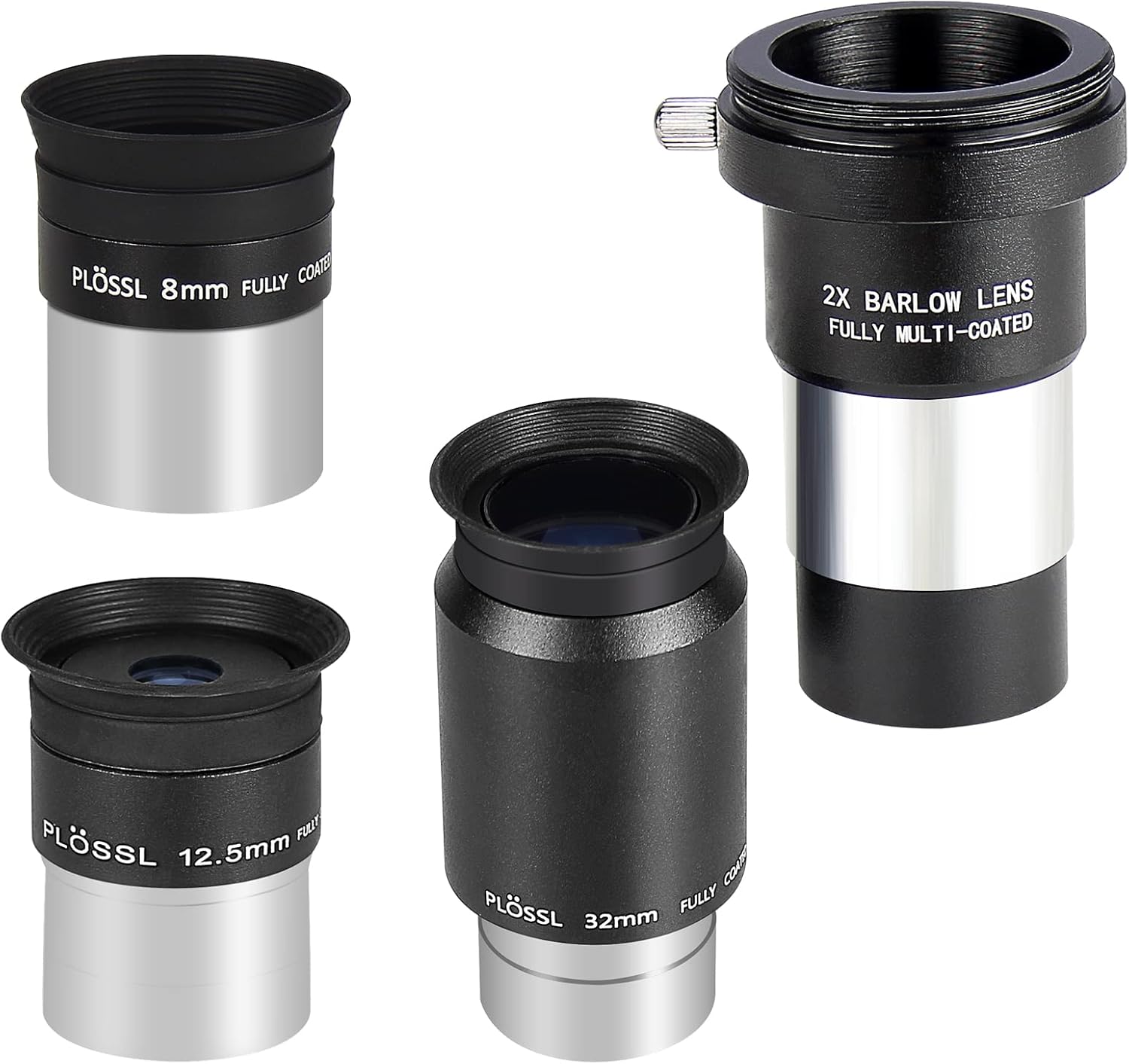 Telescope Accessory Kit with 1.25inch Plossl Premium Telescope Eyepiece ...