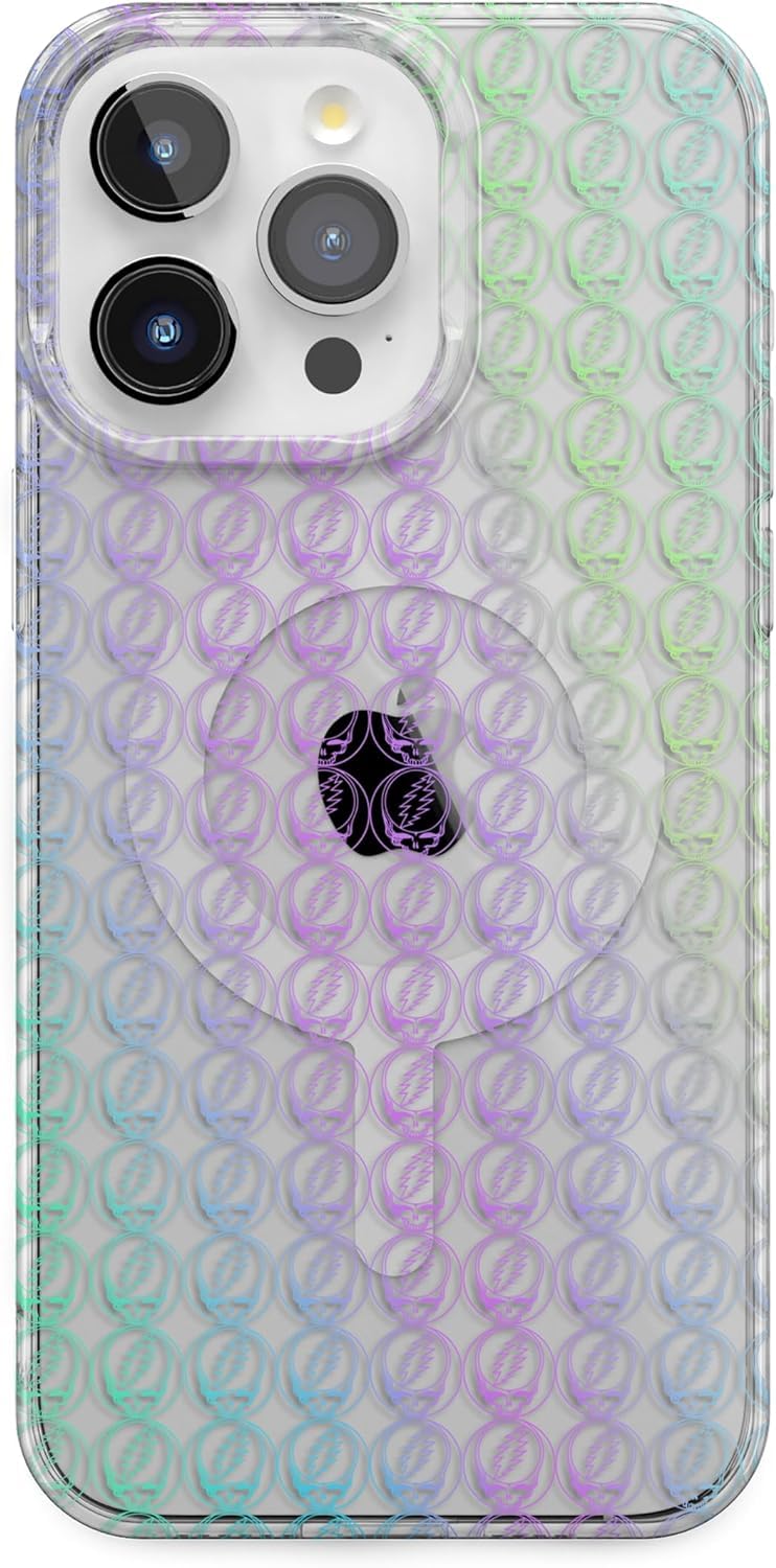 Amazon.com: Casely iPhone 15 Pro Case | Rainbow Ripple | Holographic Grateful Dead | Classic ...