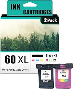 Amazon.com: Ink Cartridges 60 XL High Yield Compatible for HP Deskjet ...