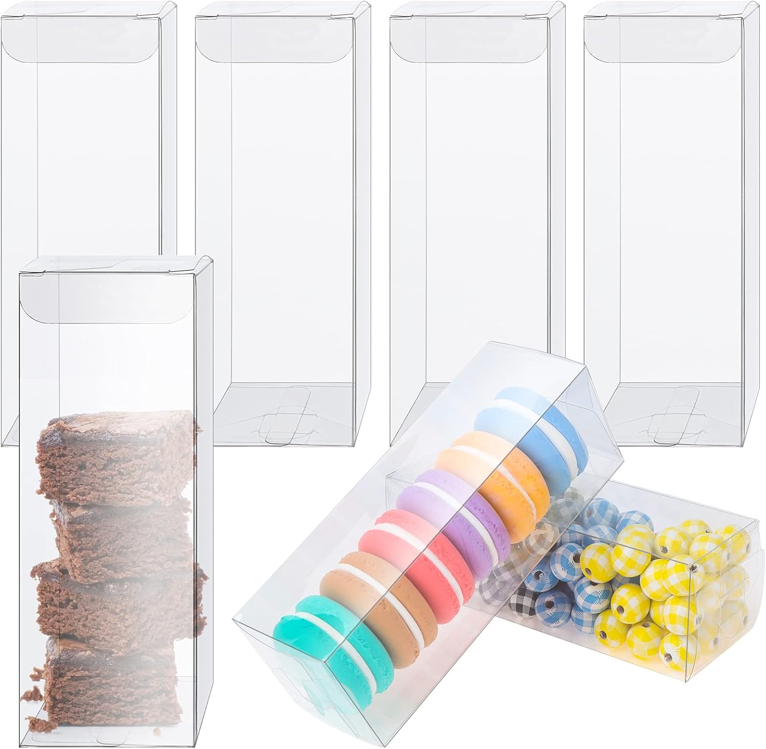Amazon.com: 30 Pcs Clear Favor Boxes Thicker Plastic Gift Boxes ...
